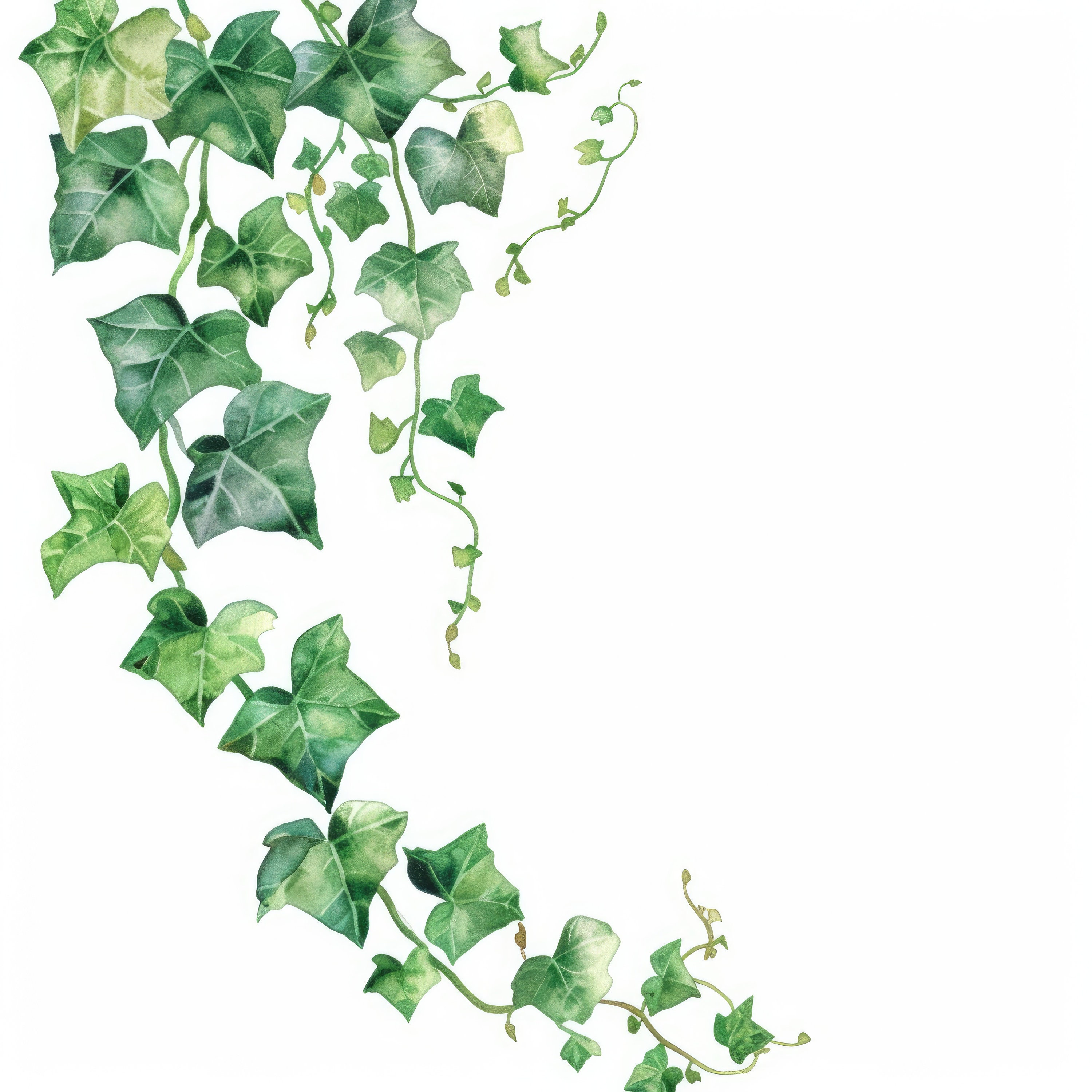 Ivy Clip Art Digital Download: Watercolor Ivy Vines Greenery Clipart ...