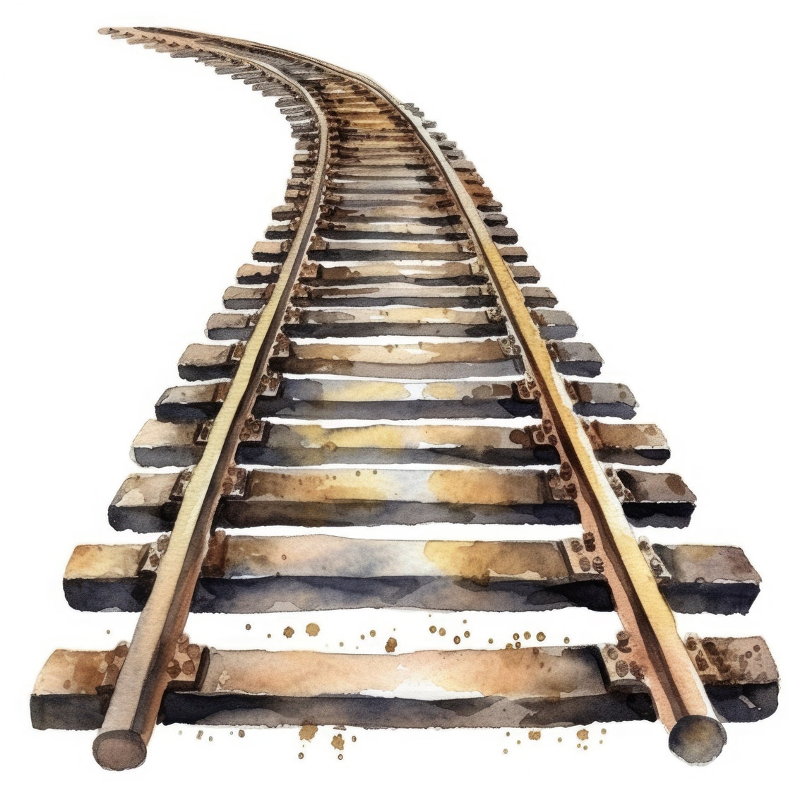 Train Track Clipart Set, Train Carriages, Railroad Clip Art, Digital ...