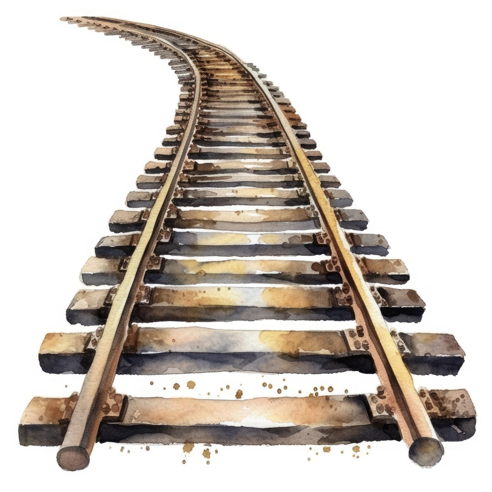 Train Track Clipart Set, Train Carriages, Railroad Clip Art, Digital ...