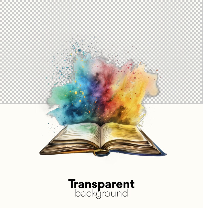 Open Book Clipart Magic: Fairytale, School, Library & Fantasy Book ...