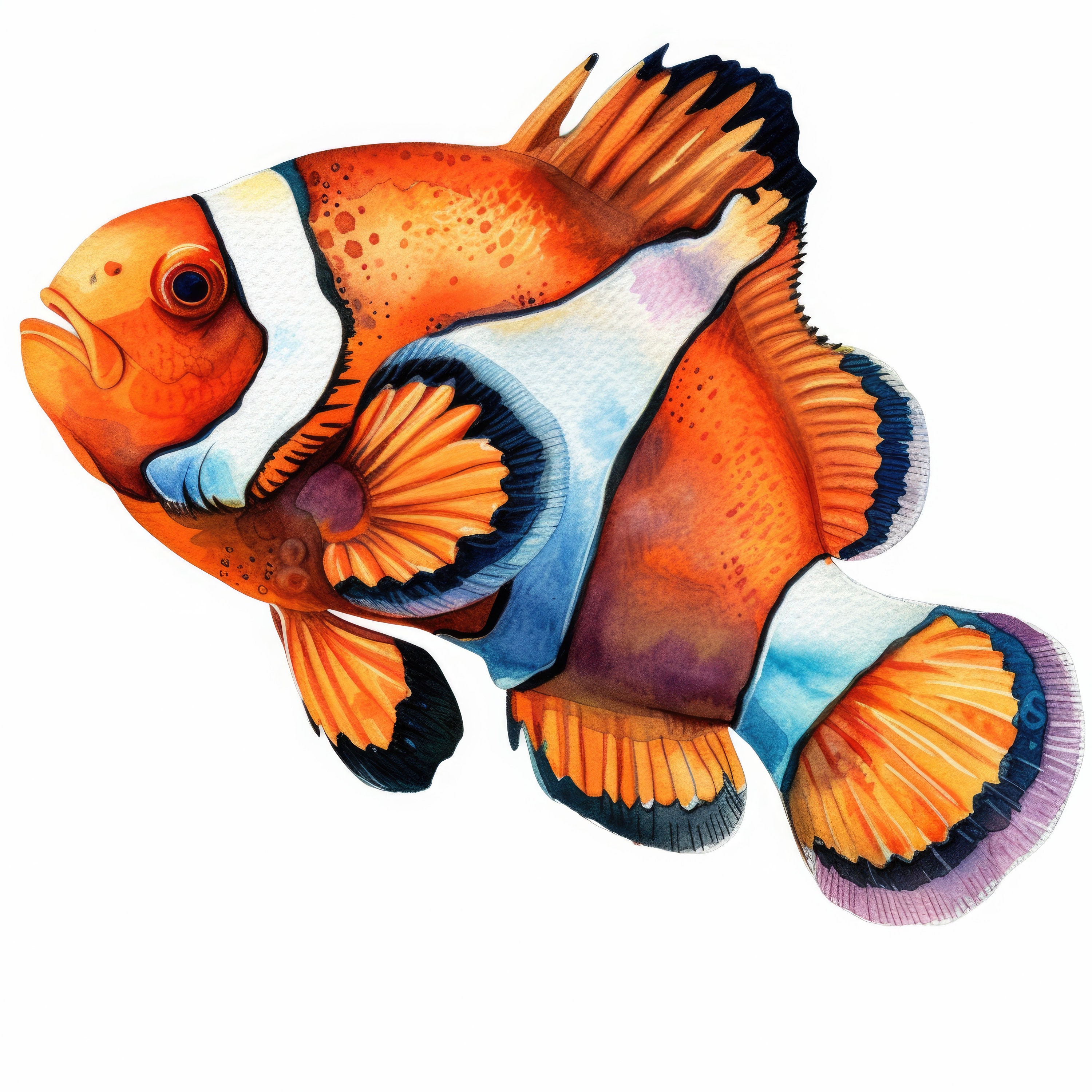 Clownfish Clipart Pack, Digital Download, Commercial Use, Fish Clipart ...