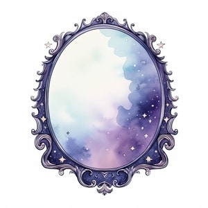 Mirror Clipart: Watercolor, Instant Download, Vintage & Gothic Styles ...