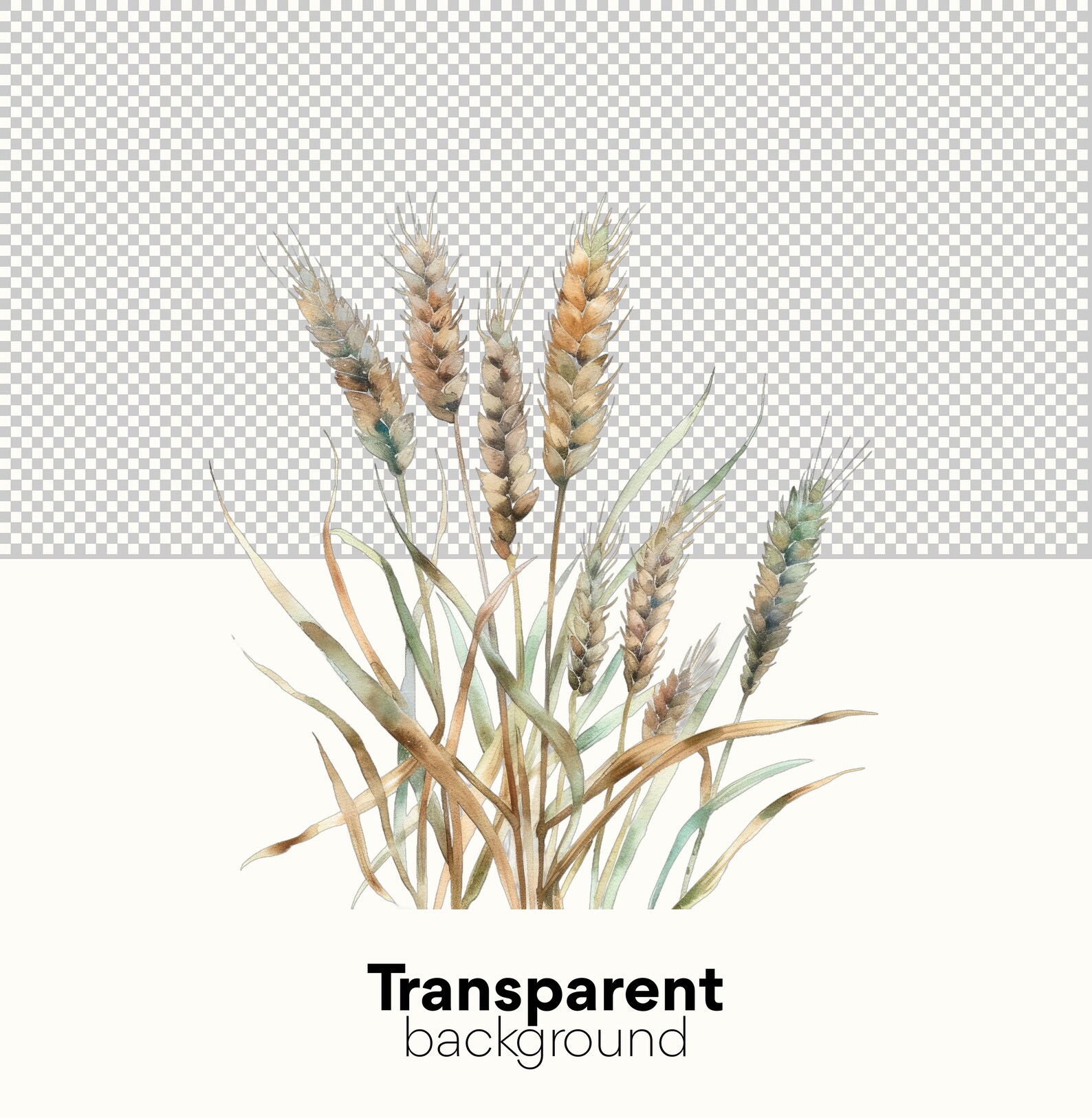 Wheat Clipart: Farm & Watercolor Art, Wheat Wreath, Bakery Logo ...