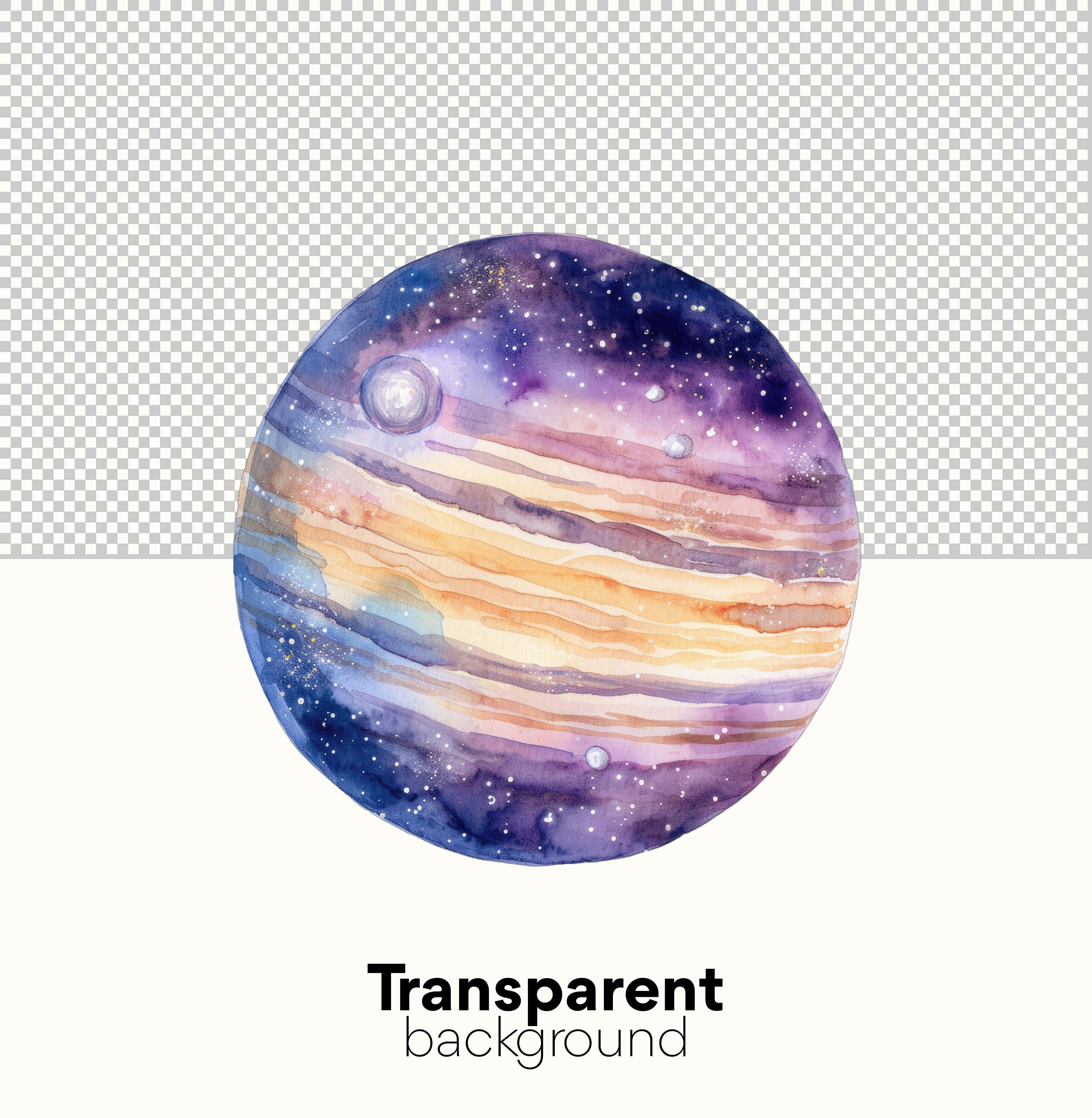Planet Clipart: Watercolor Planets, Solar System Clipart, Space ...