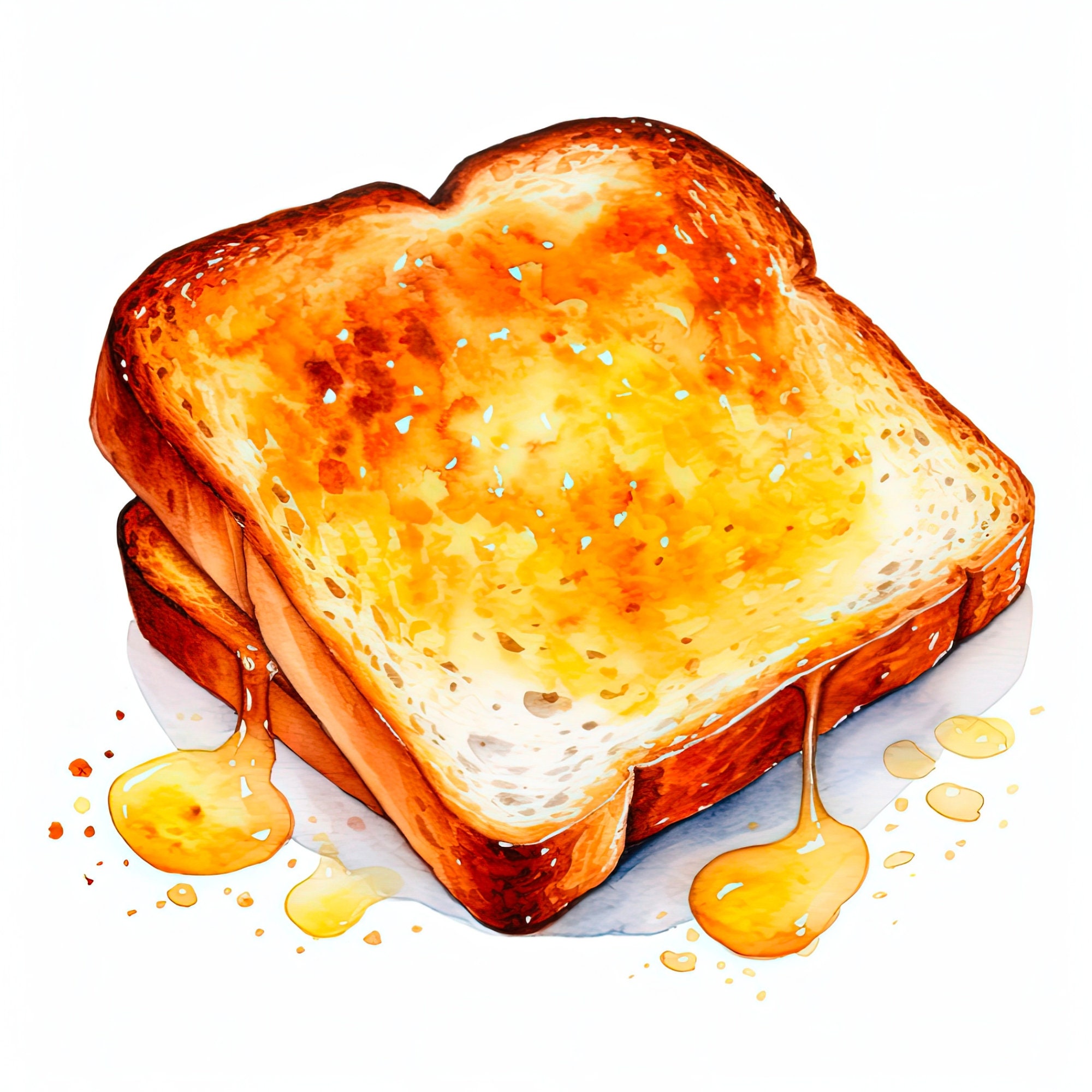 Toast Clipart Breakfast Food Art Set, Brunch, Pancakes, Morning Food ...