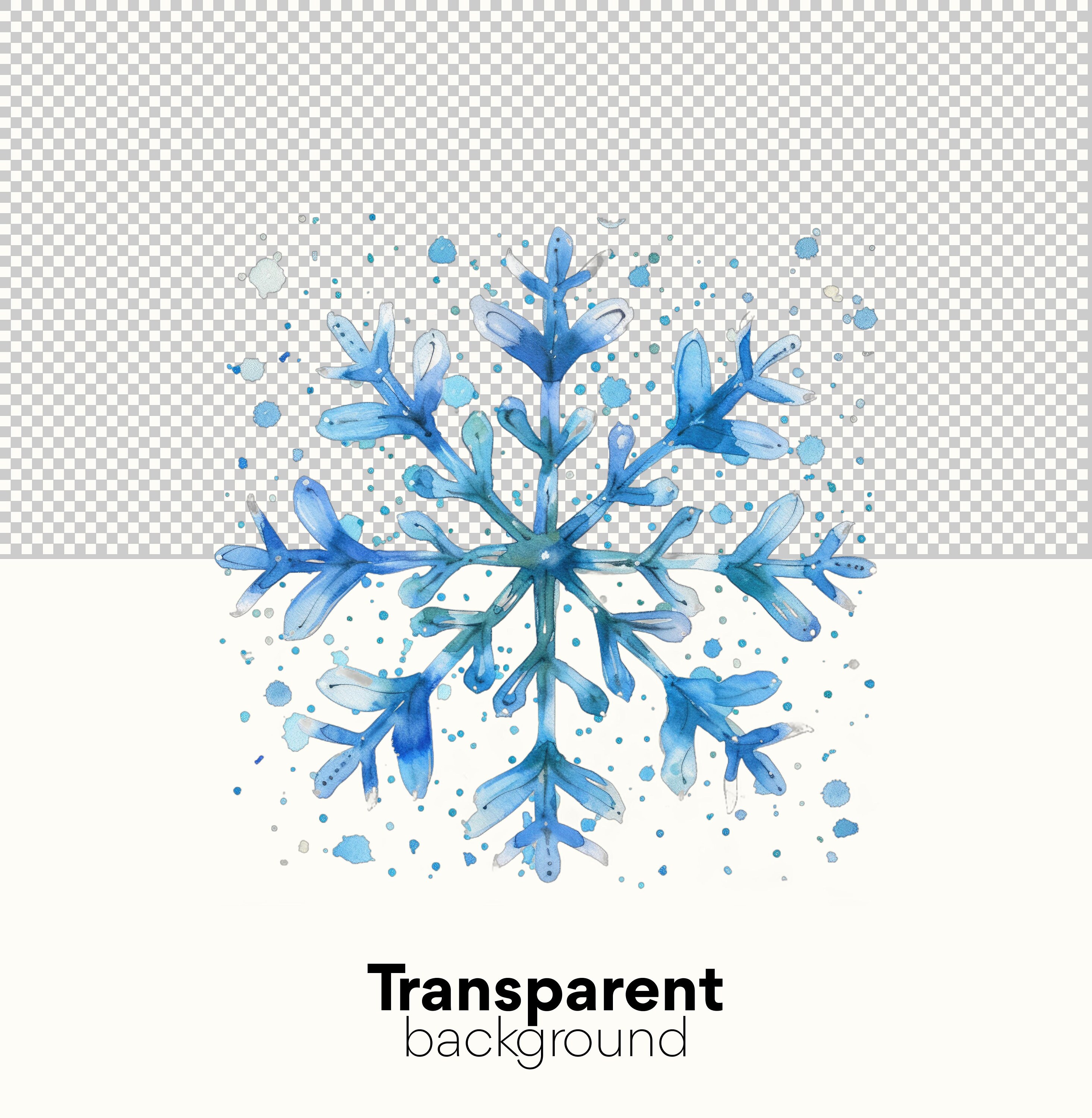 Snowflake Clipart: Watercolor Christmas, Winter Snow Clipart ...