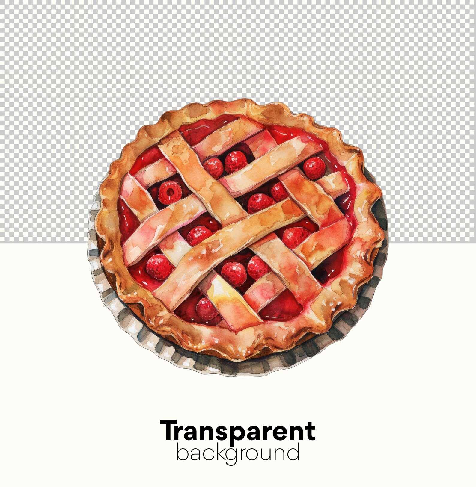 Pie Clipart Variety: Watercolor Food Clipart, Apple & Blueberry Pie PNG ...