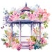 Watercolor Floral Gazebos Clipart, Wedding Gazebo Spring Graphics ...