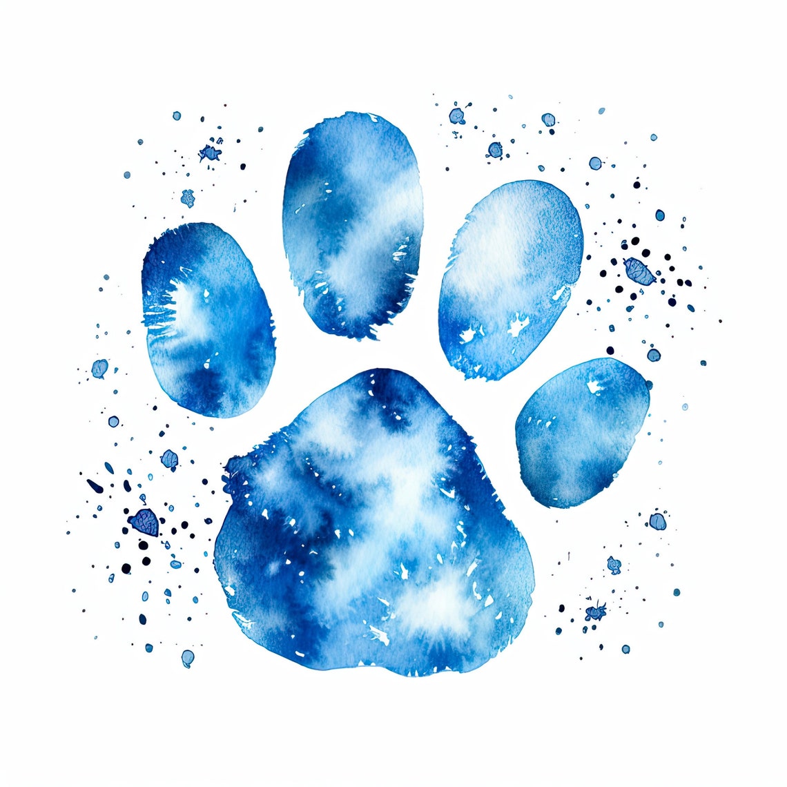 Paw Print Clip Art, Dog Paw Clipart, Instant Download Digital Clip Art ...
