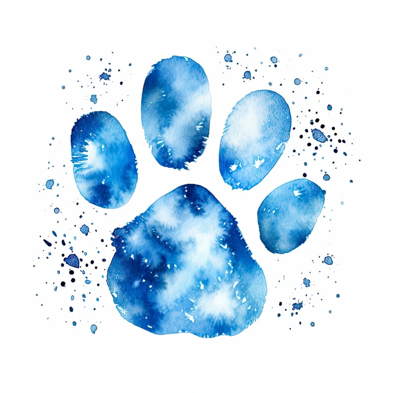 Paw Print Clip Art, Dog Paw Clipart, Instant Download Digital Clip Art ...