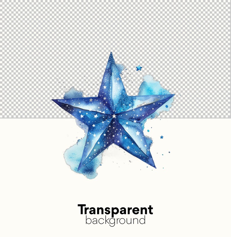 Star Clipart Overlays, Gold Foil Starry Night Sky & Galaxy Clip Art ...