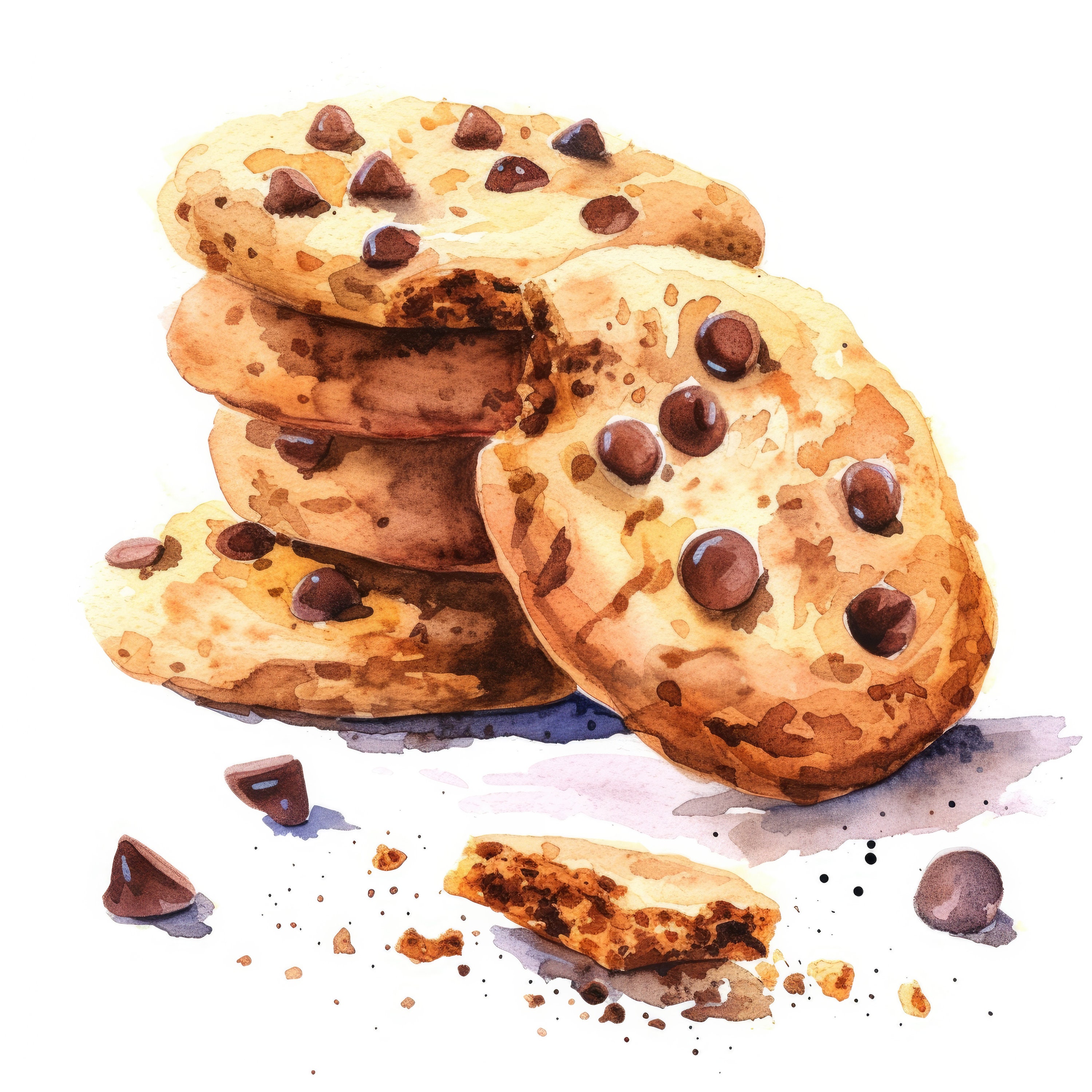 Cookies Clipart Bundle - Food & Baking Clipart, Watercolor Cookies ...