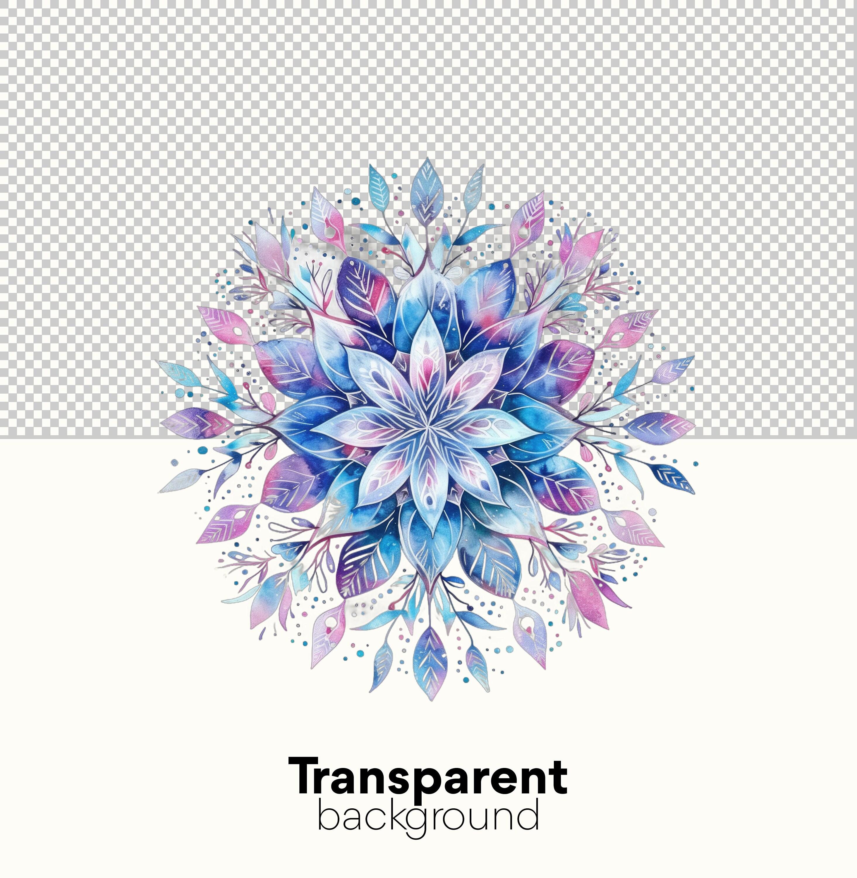 Snowflake Clipart: Watercolor Christmas, Winter Snow Clipart ...