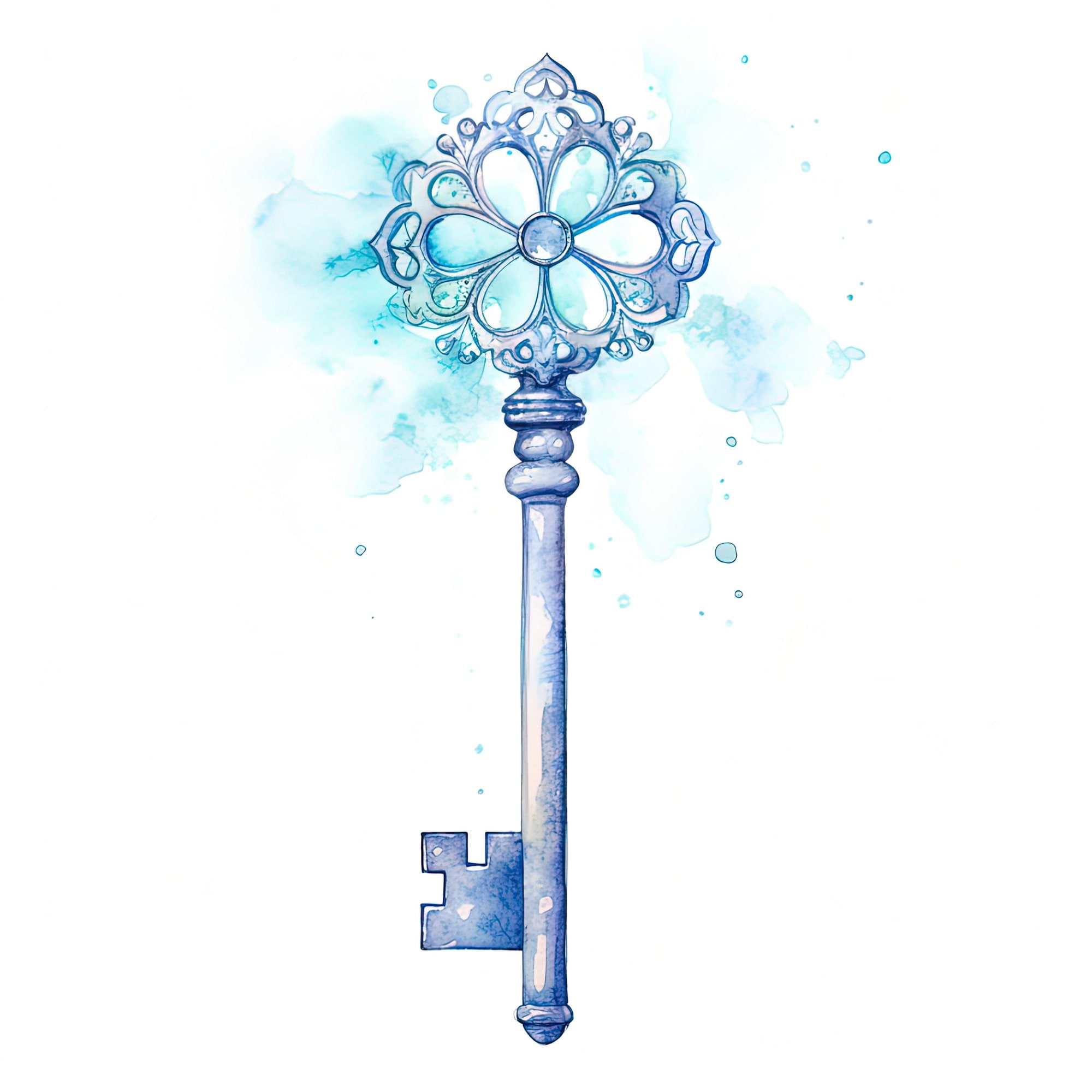 Key Clipart: Watercolor Commercial Use, Digital Download, Magic ...