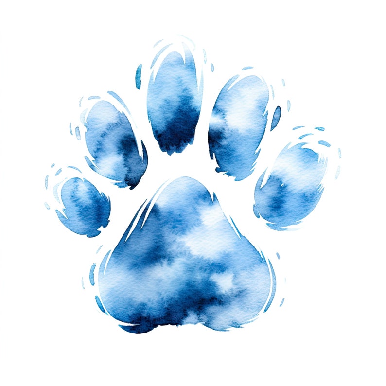 Paw Print Clip Art, Dog Paw Clipart, Instant Download Digital Clip Art ...
