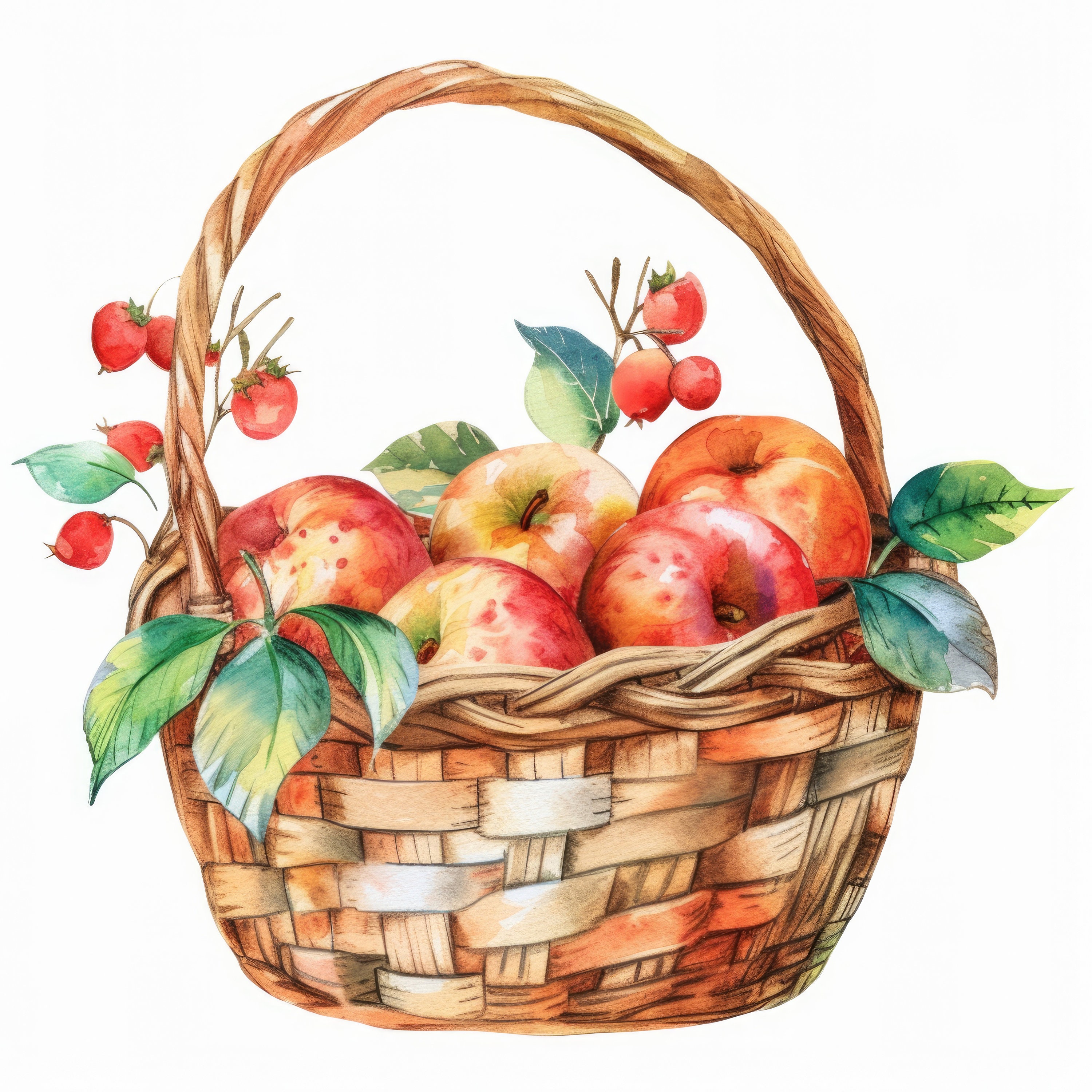 Basket Clipart Pack: Digital Download for Wall Art, Junk Journals ...