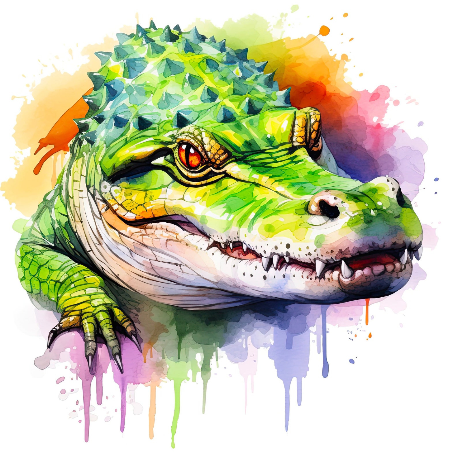 Alligator Clipart Collection: Realistic Crocodile Illustrations ...