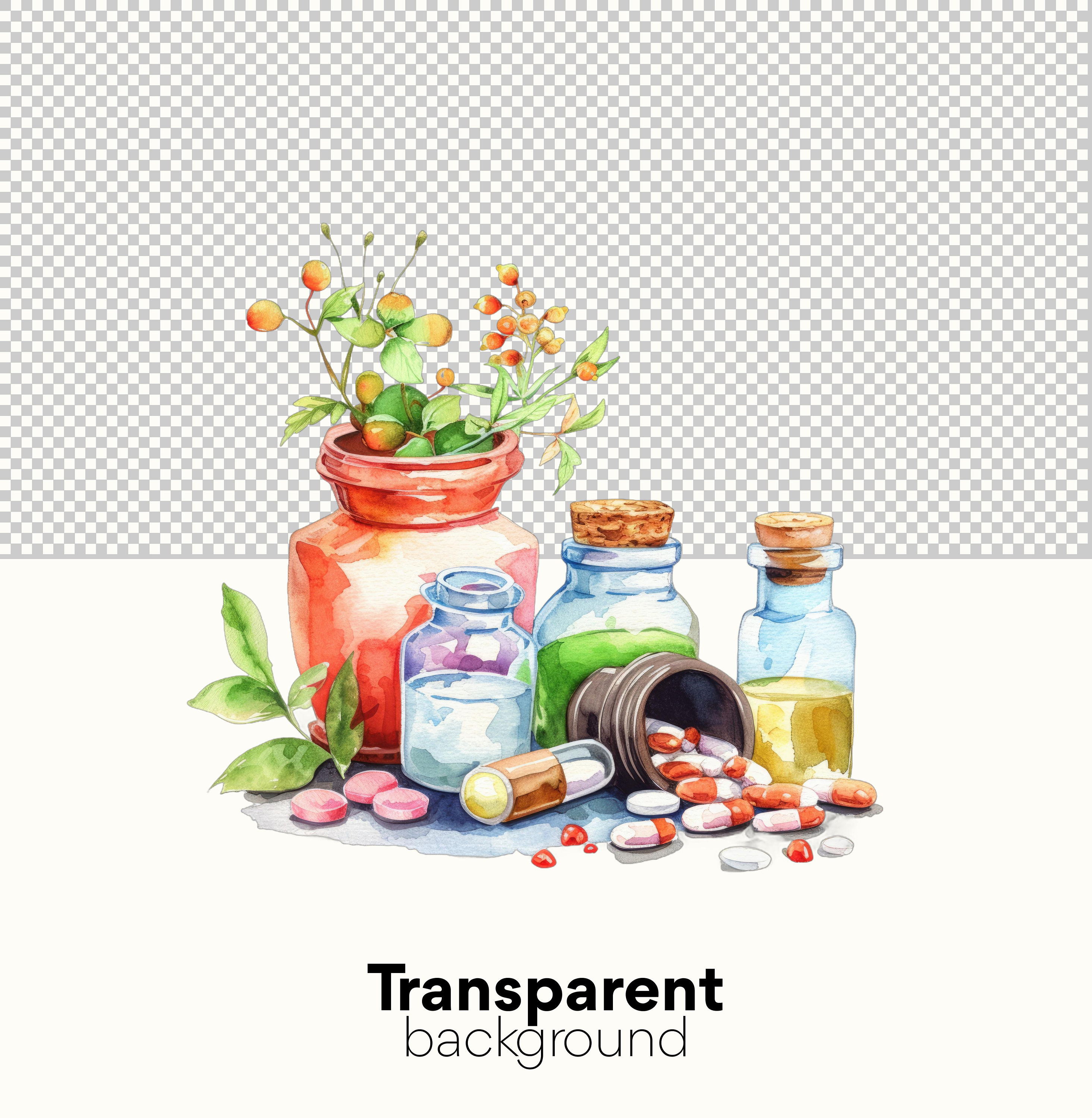 Pharmacy Clipart: Pills, Medication, Med Syringe Prescription Instant ...