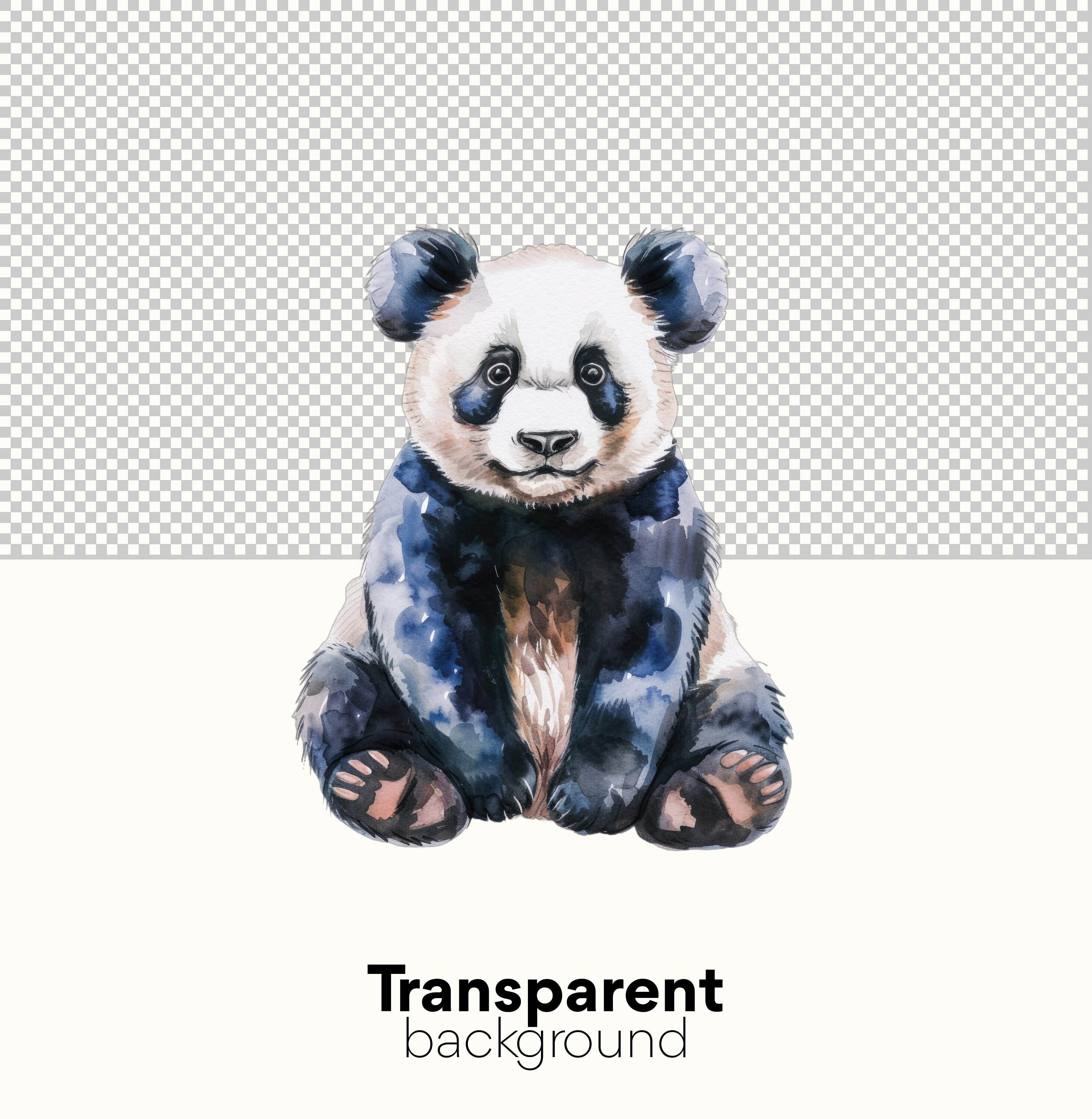 Panda Clipart Bundle Cute Panda, Watercolor Panda, Bear Digital ...