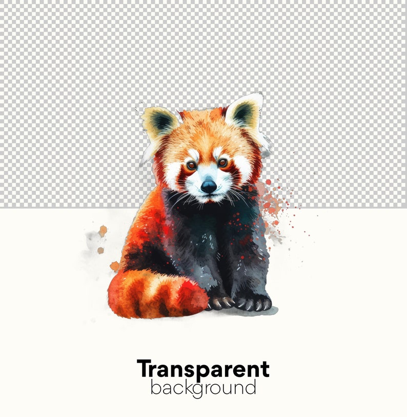 Red Panda Clip Art: Cute Animal Clipart Bundle for Digital Crafting ...