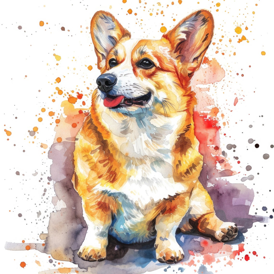 Corgi Clipart Watercolor Bundle Digital Download, JPG Clip Art Pack ...