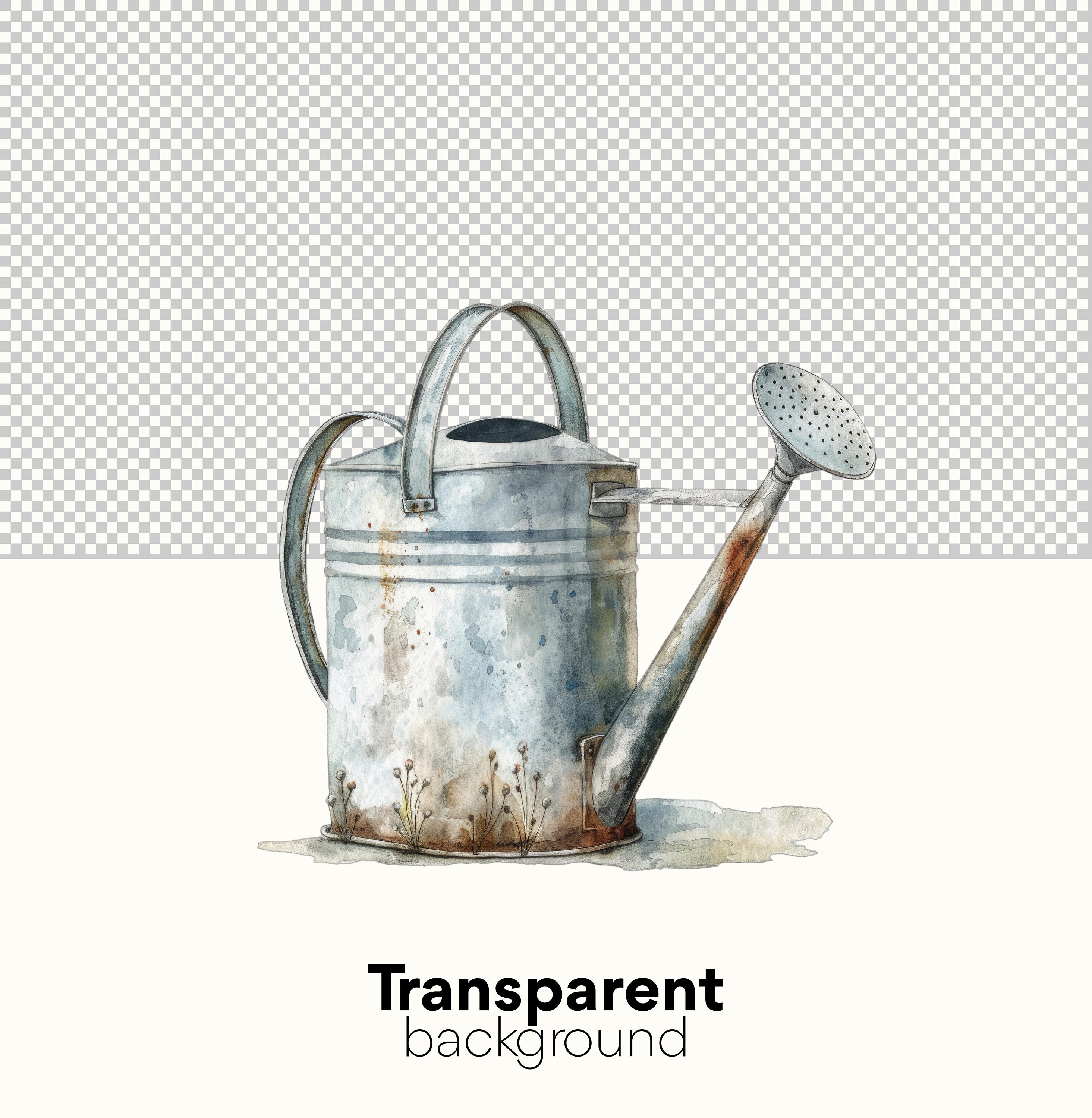 Watering Can Clipart Bundle: Garden and Spring Floral Digital Clipart ...