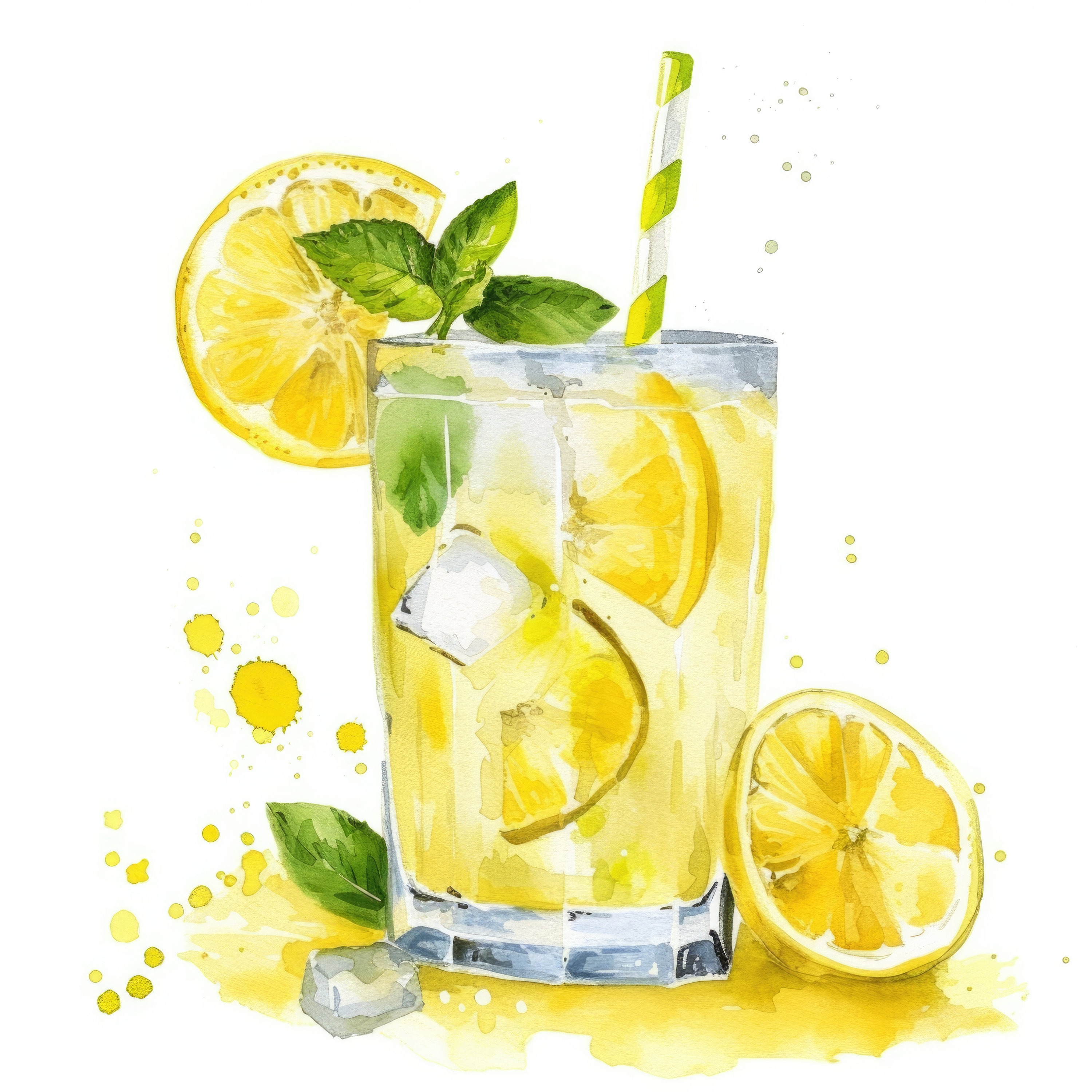 Lemonade Clip Art: Watercolor Lemonade Stand & Summer Clipart, Lemon ...
