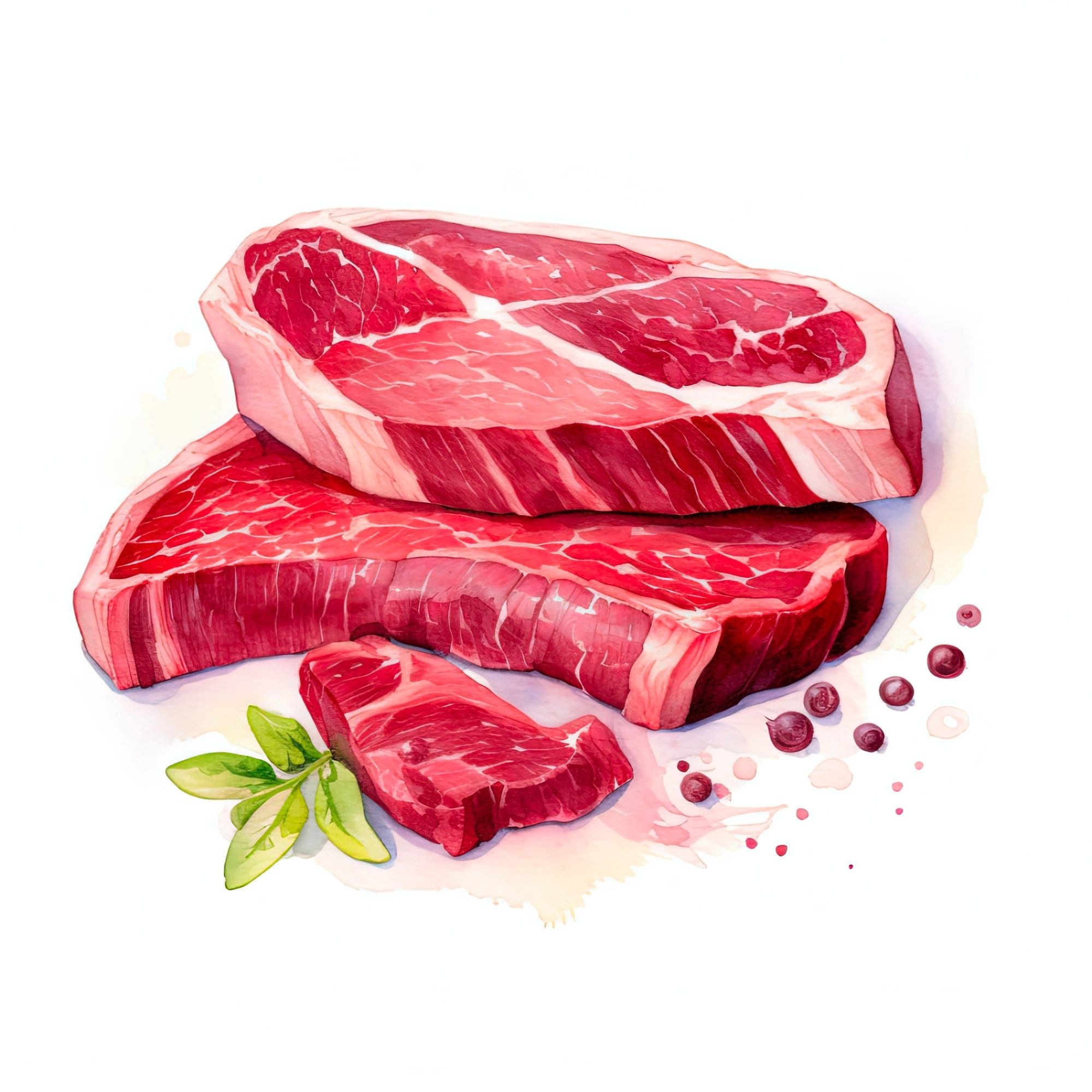 Meat Clipart Collection: Watercolor Food Illustration, Beef, Pork ...