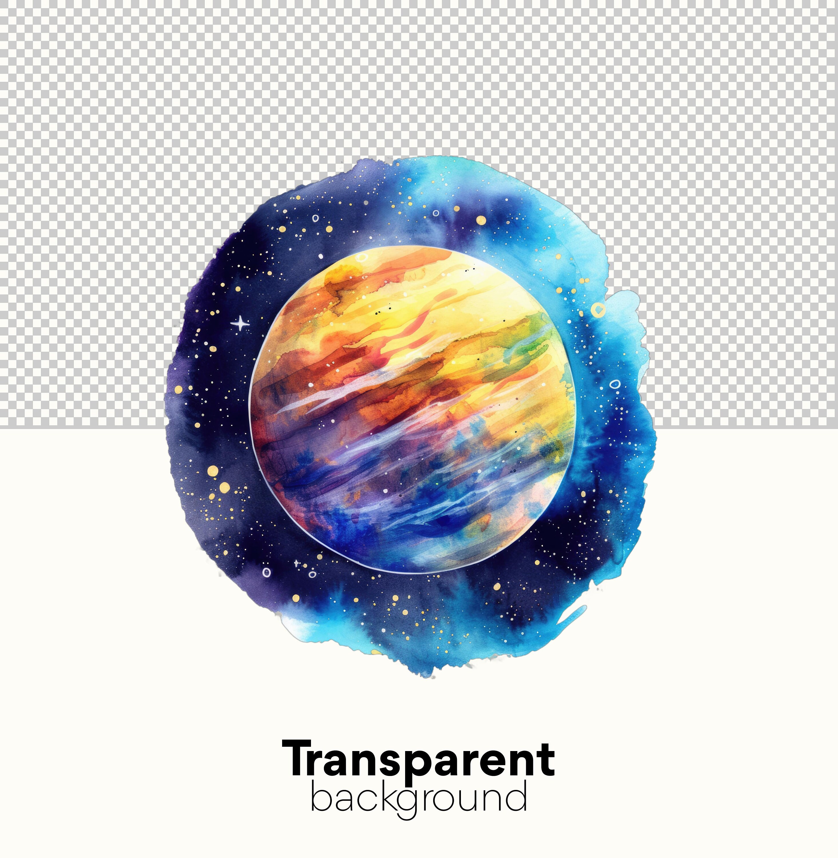 Planet Clipart: Watercolor Planets, Solar System Clipart, Space ...
