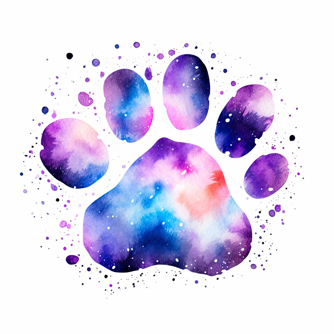 Paw Print Clip Art, Dog Paw Clipart, Instant Download Digital Clip Art ...