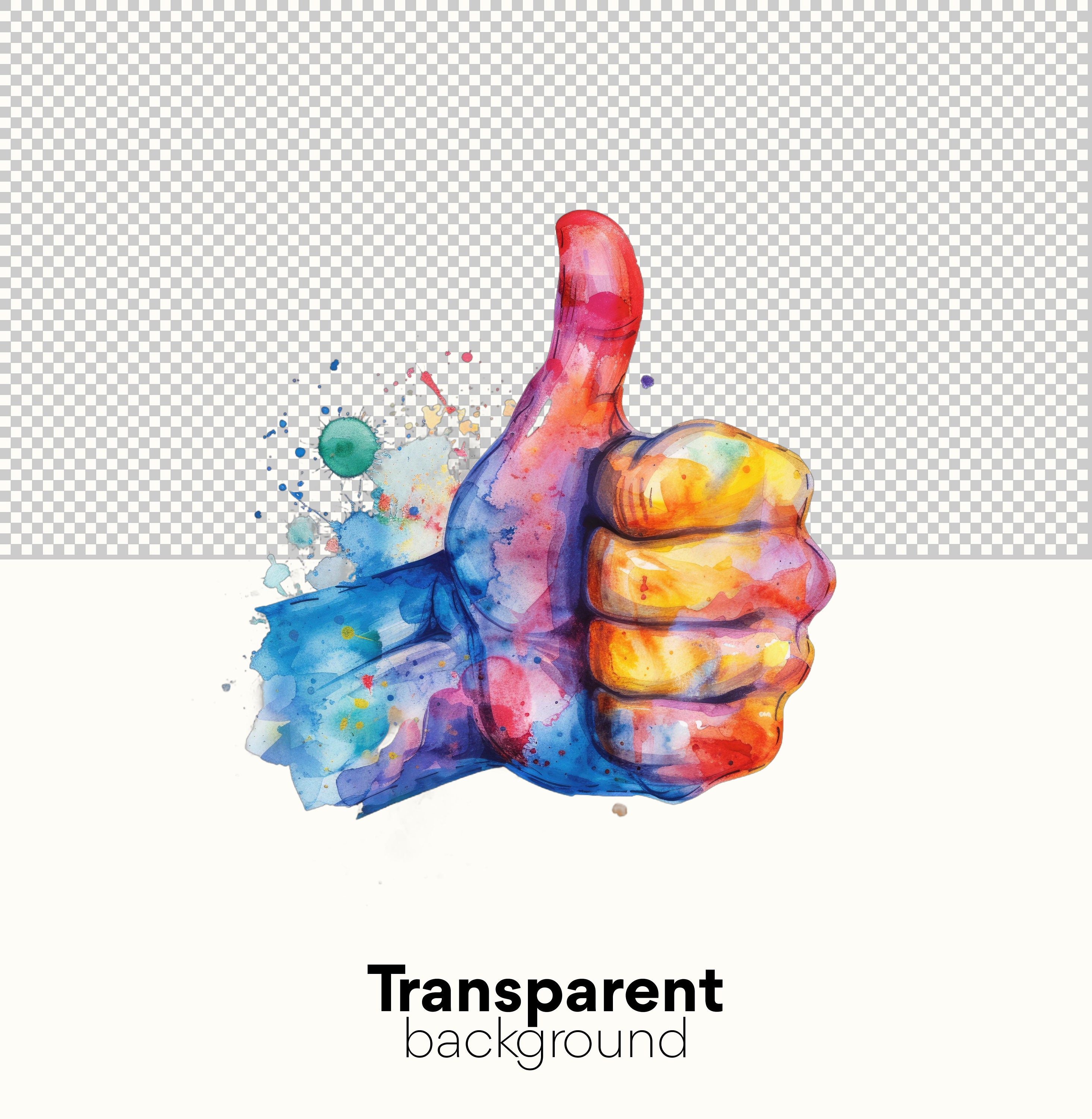 Thumbs up Clipart | 25 High-quality Pngs - Watercolor, Digital Planners ...