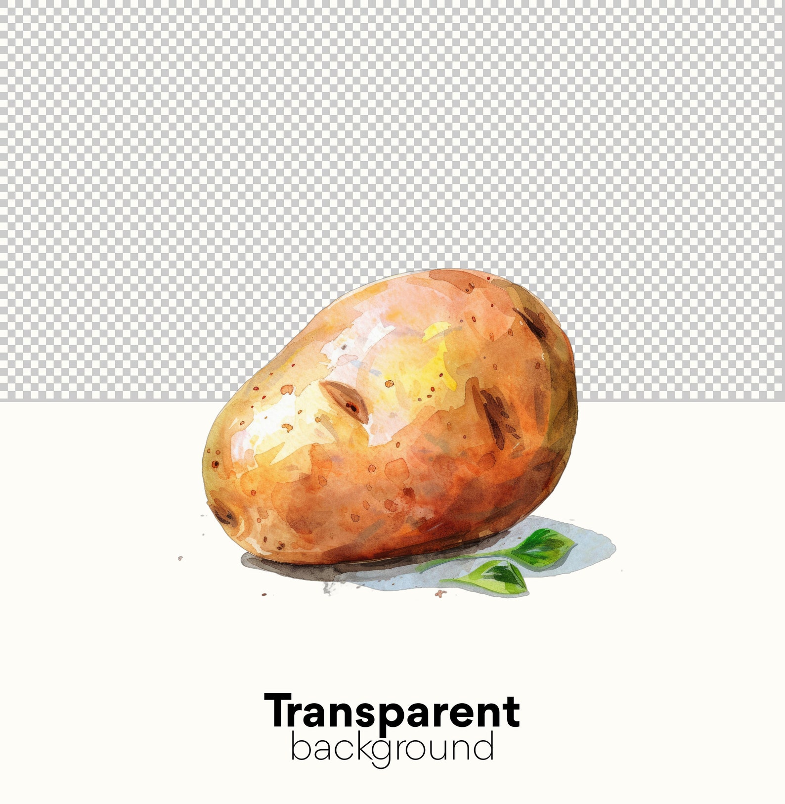 Potato Clipart Pack, Commercial Use Food Clip Art, Watercolor Potato ...