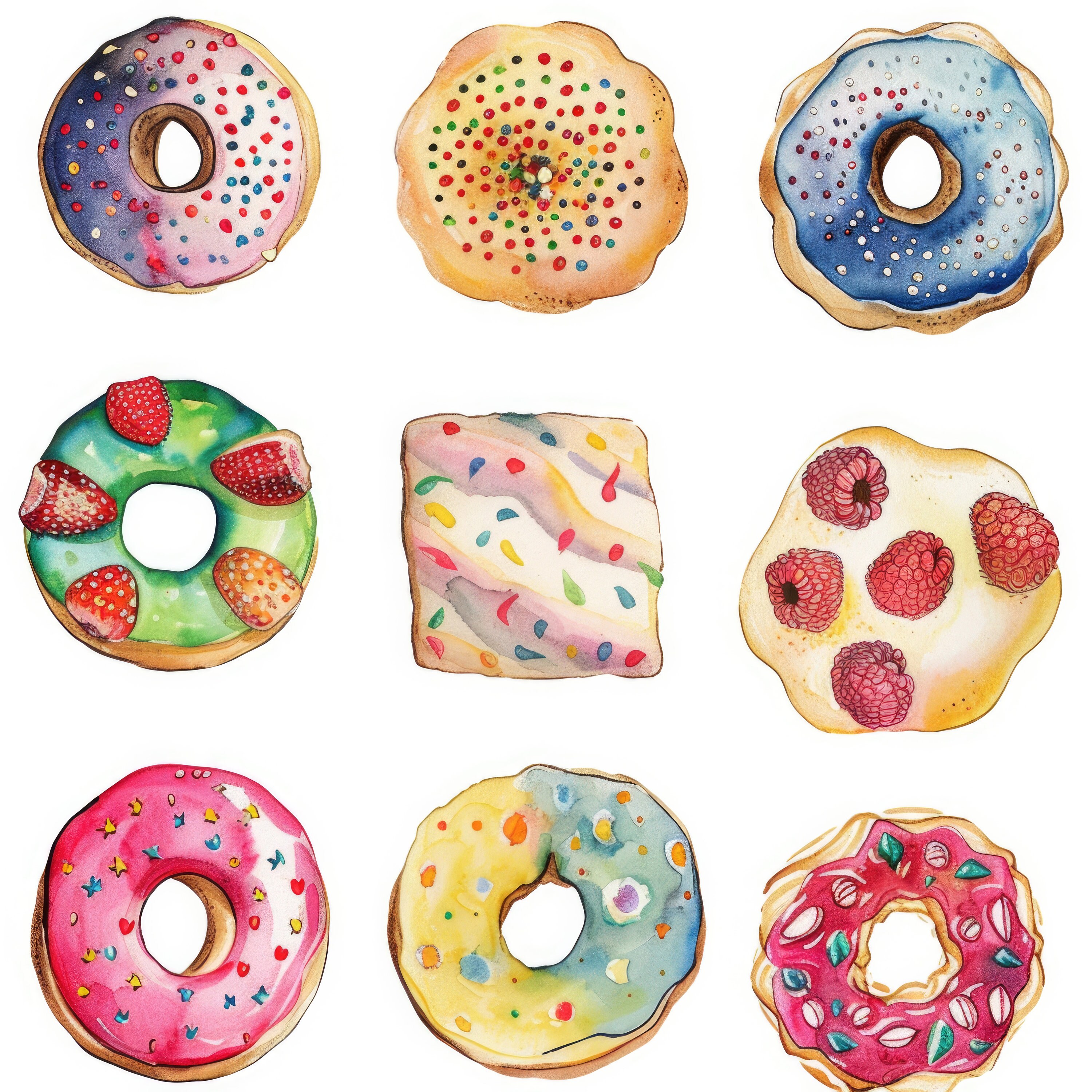 Cookies Clipart Bundle - Food & Baking Clipart, Watercolor Cookies ...