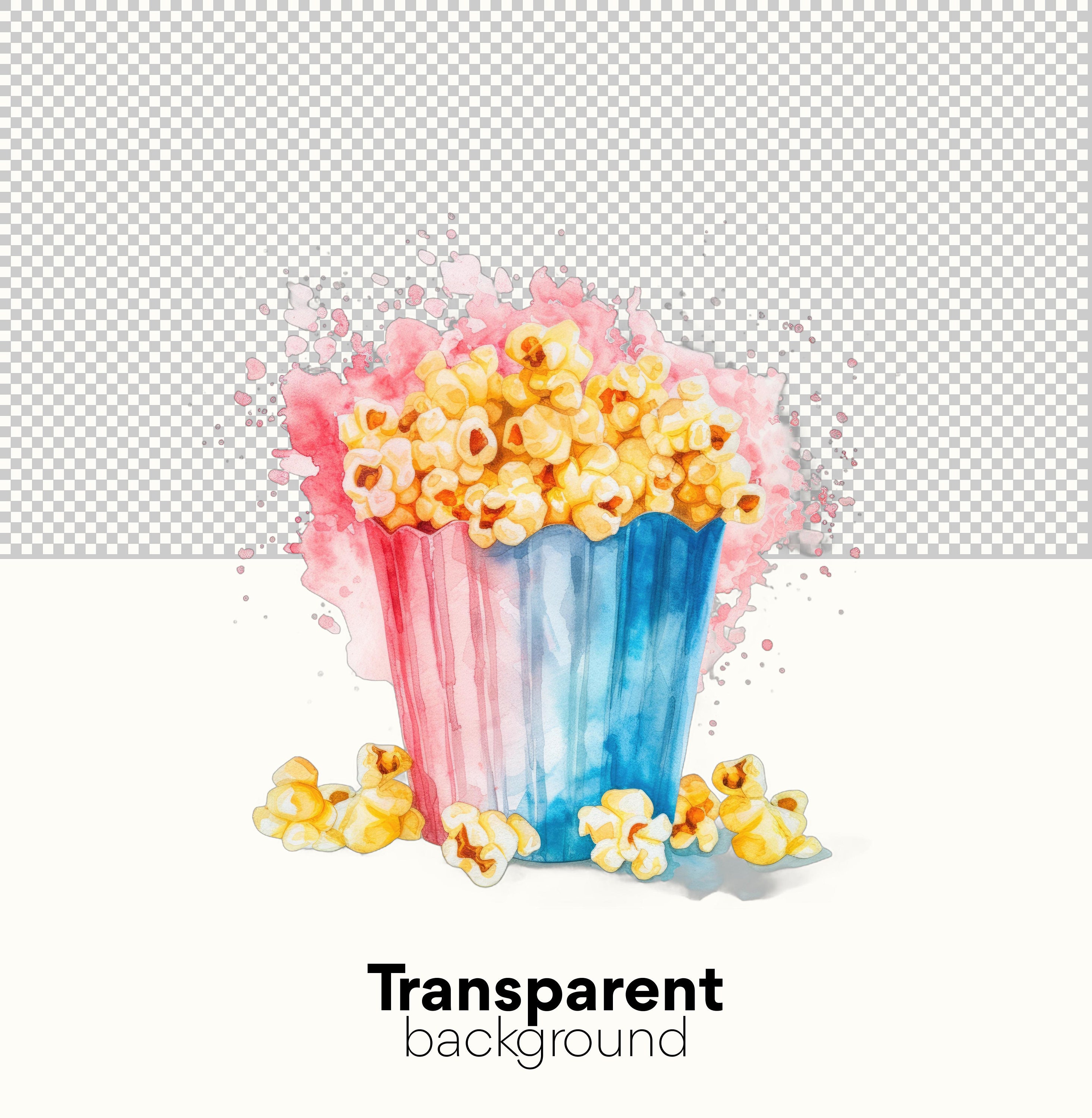 Popcorn Clipart Bundle: Cinema and Movie Clipart, Digital Download ...