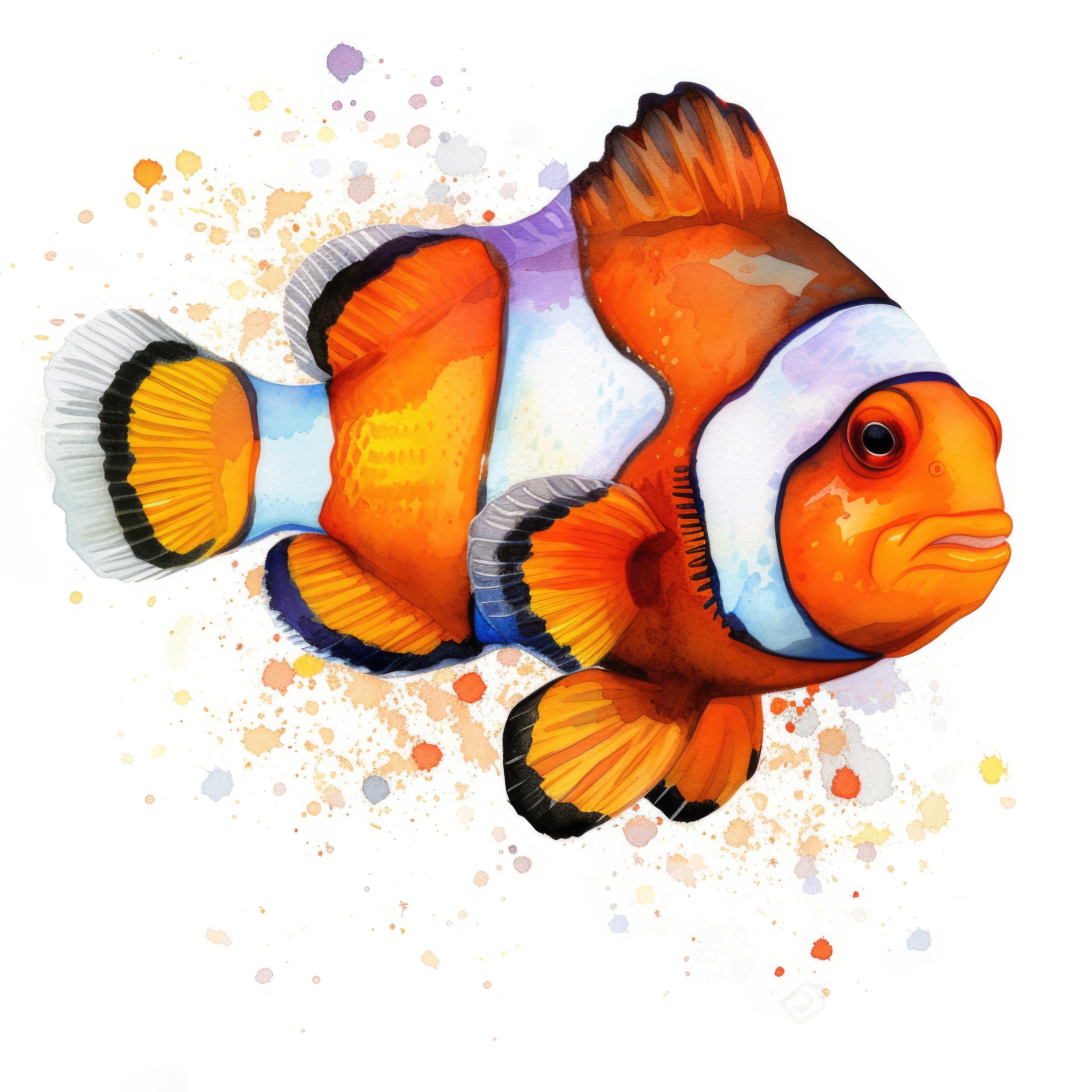 Clownfish Clipart Pack, Digital Download, Commercial Use, Fish Clipart ...