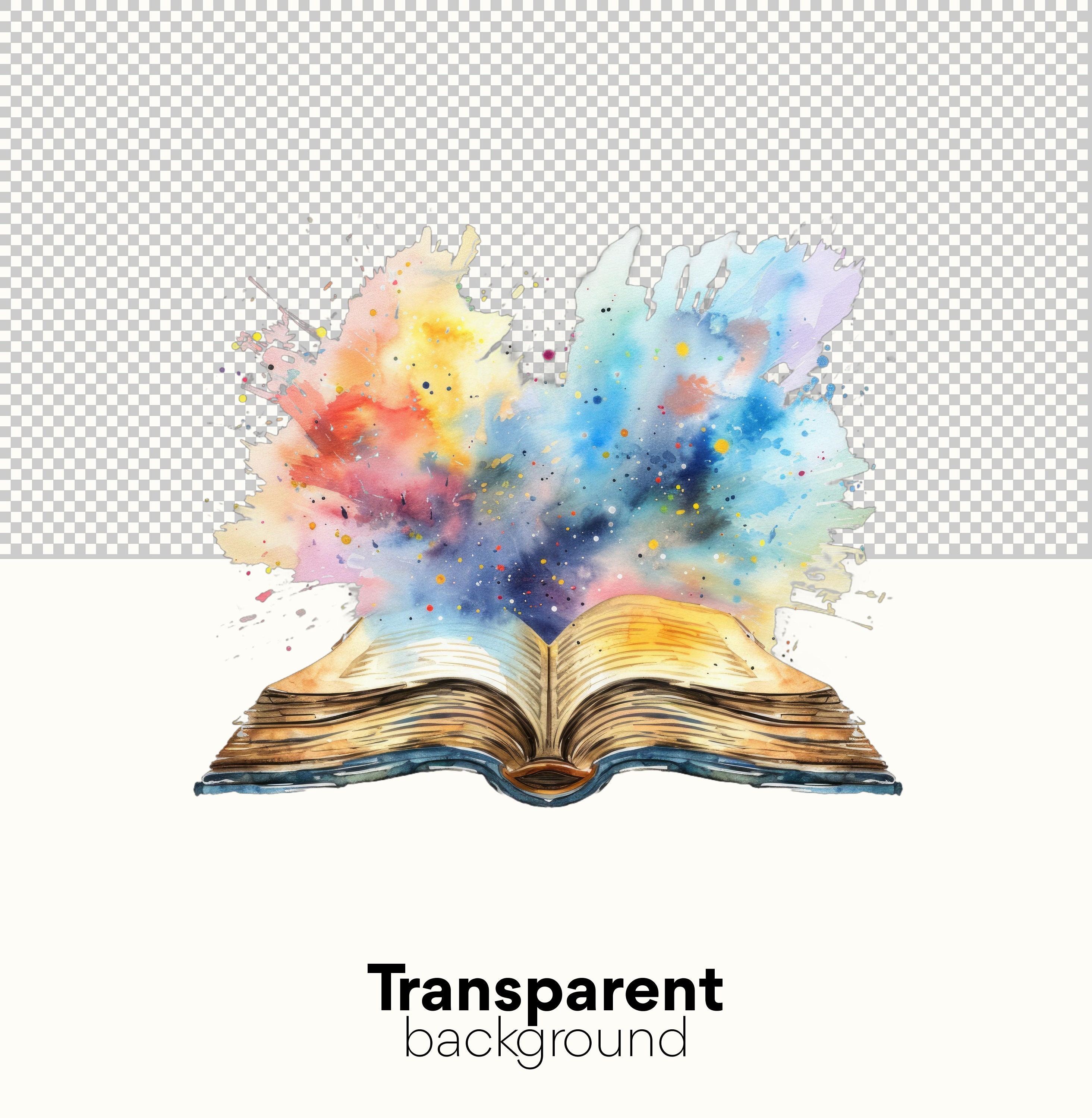 Open Book Clipart Magic: Fairytale, School, Library & Fantasy Book ...