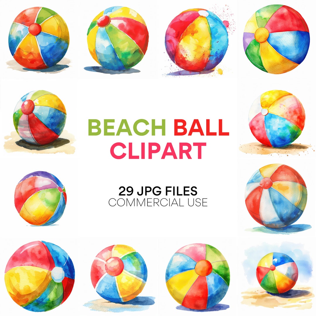Beach Ball Clipart: Summer Clip Art, Vacation, Pool, Inner Tube JPG ...