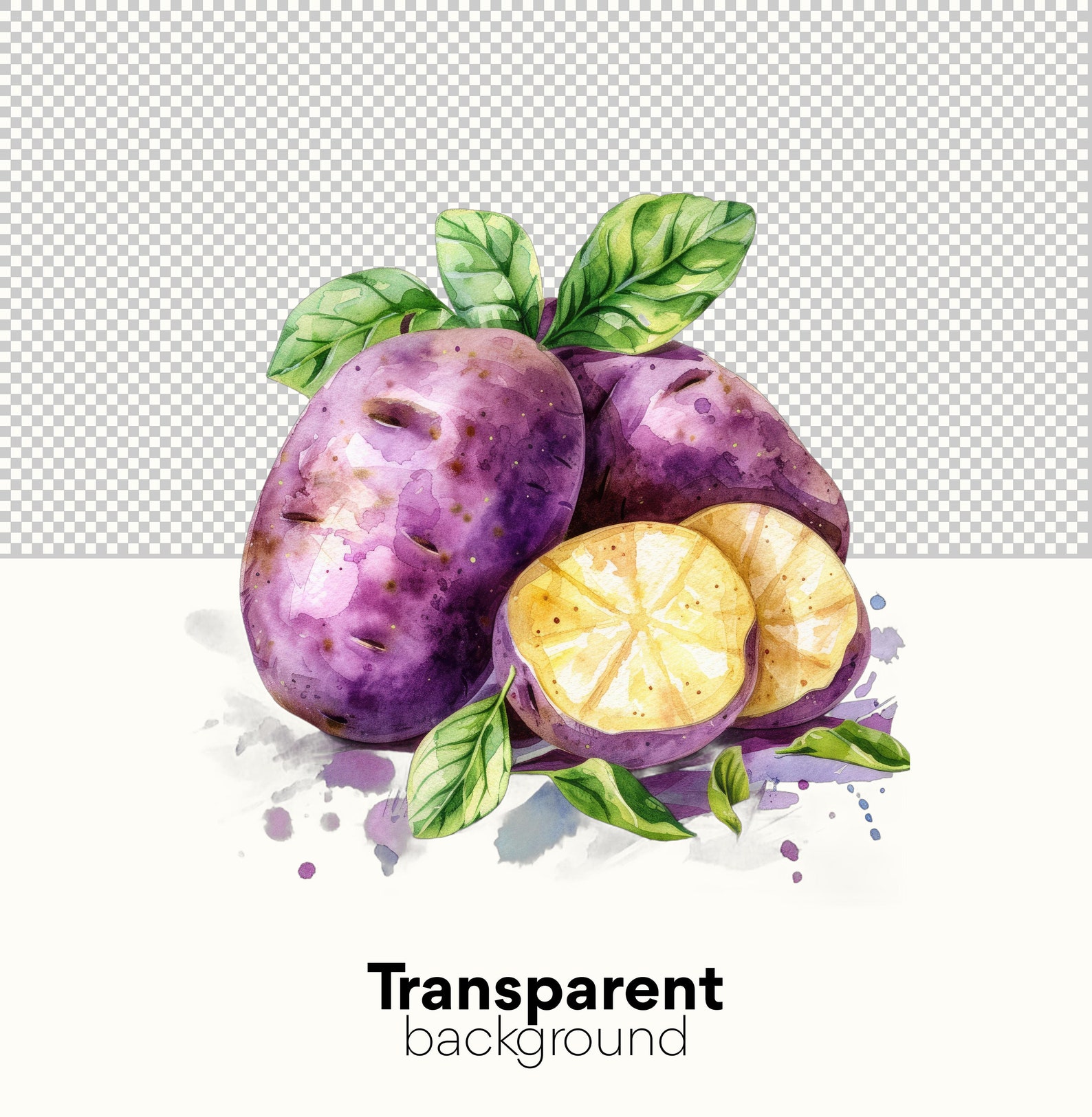 Potato Clipart Pack, Commercial Use Food Clip Art, Watercolor Potato ...