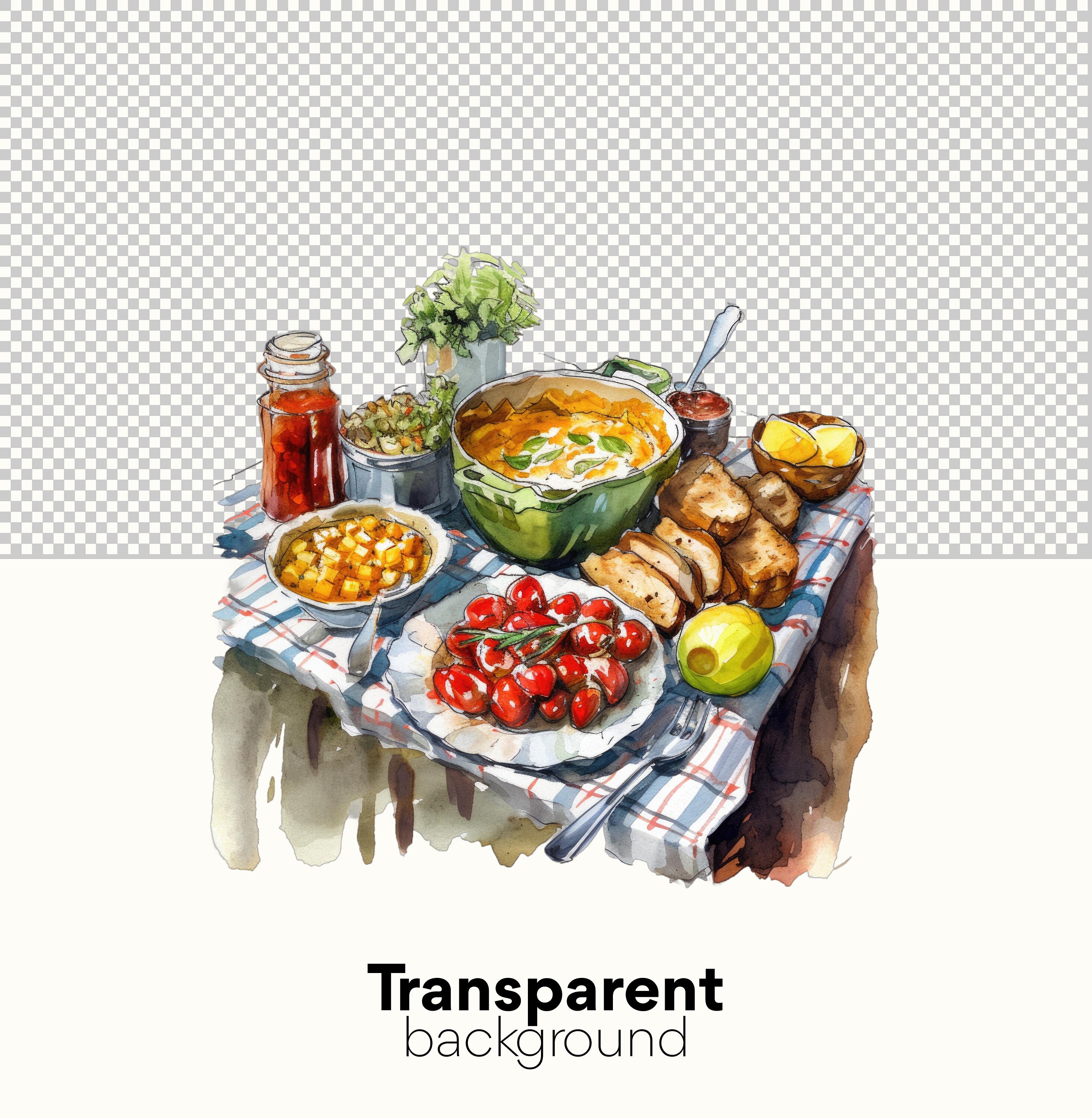 Potluck Clipart | 23 High-quality Pngs - Watercolor, Digital Planners ...