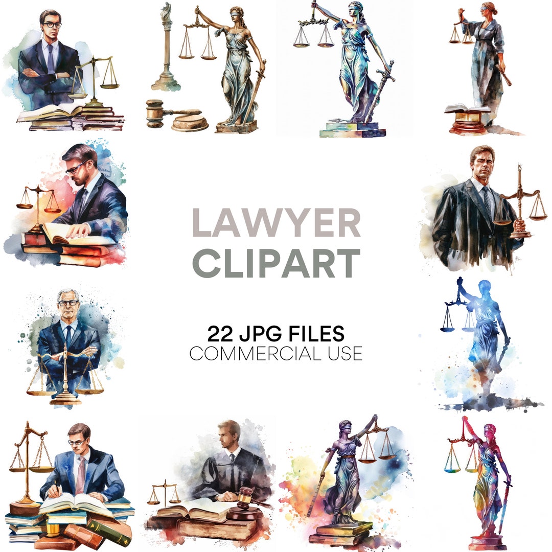 Lawyer Clipart Bundle: Attorney, Judge, Justice, Court & Law | Legal ...