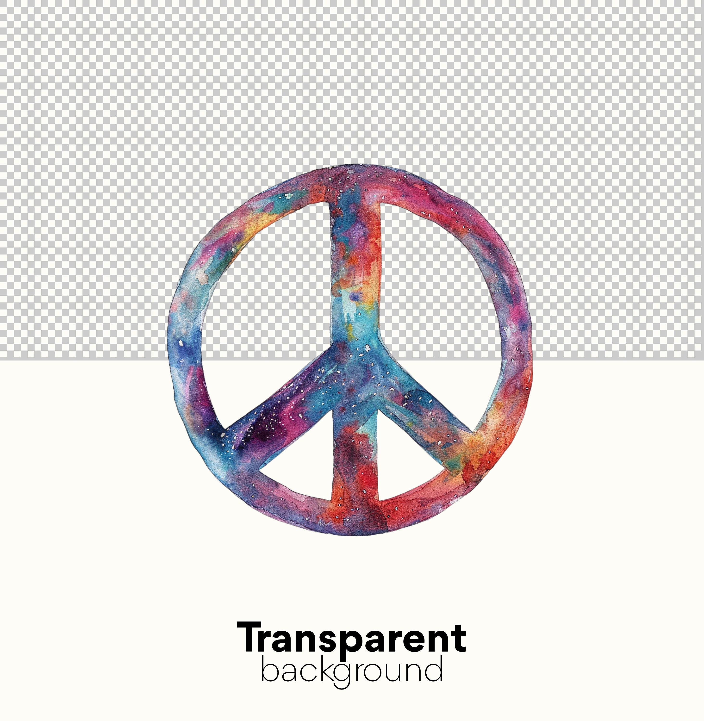 Peace Sign Clipart Sublimation Design Digital Download of Floral Peace ...