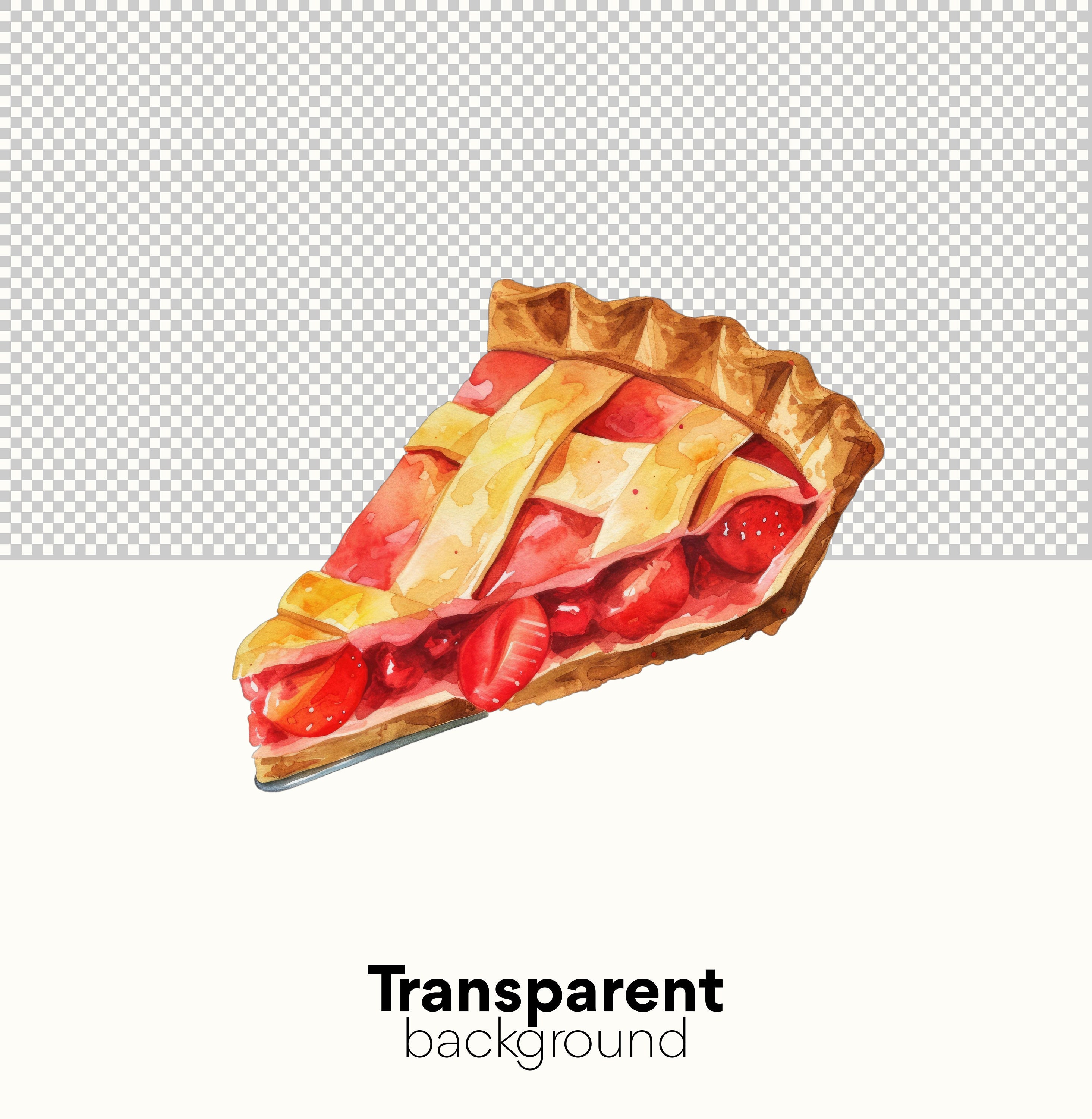 Pie Clipart Variety: Watercolor Food Clipart, Apple & Blueberry Pie PNG ...