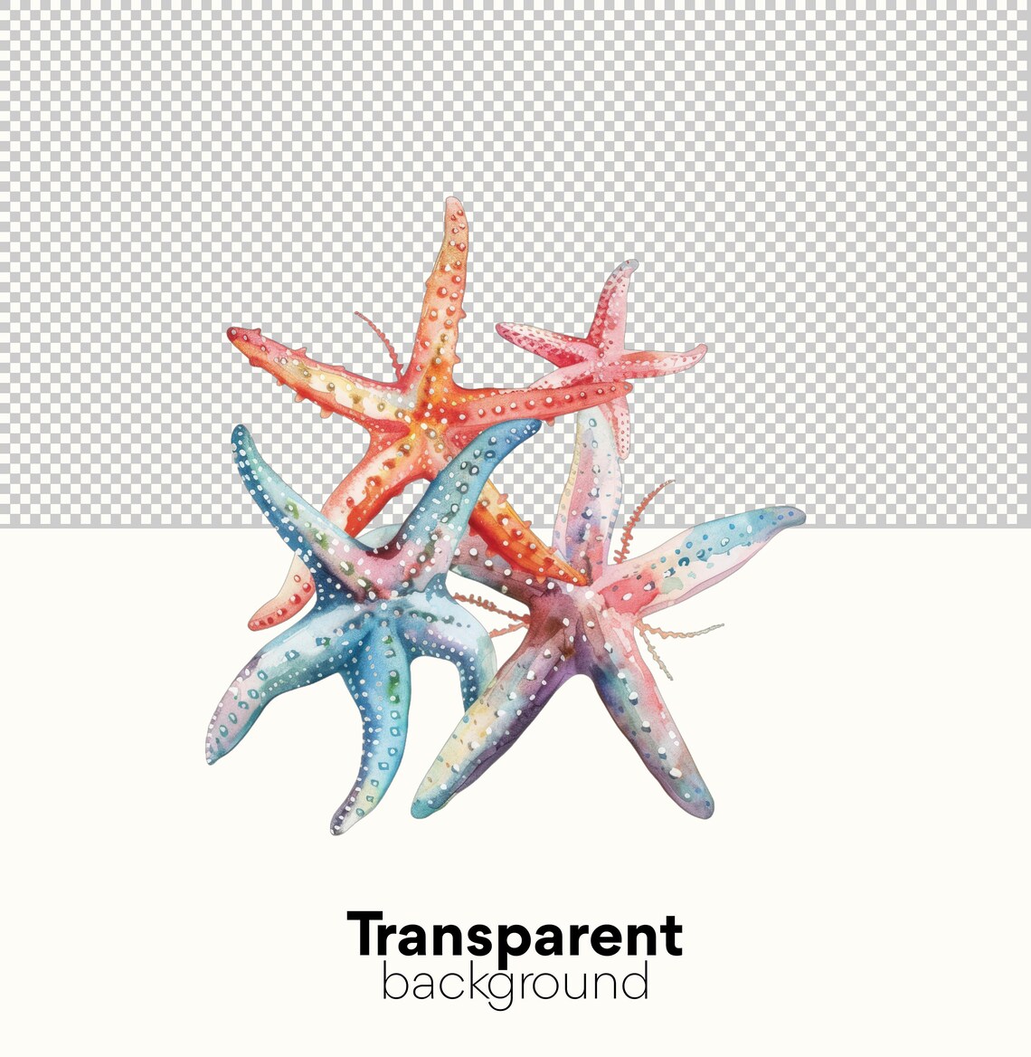 Starfish Clipart: Digital Download, Commercial Use Watercolor Starfish ...