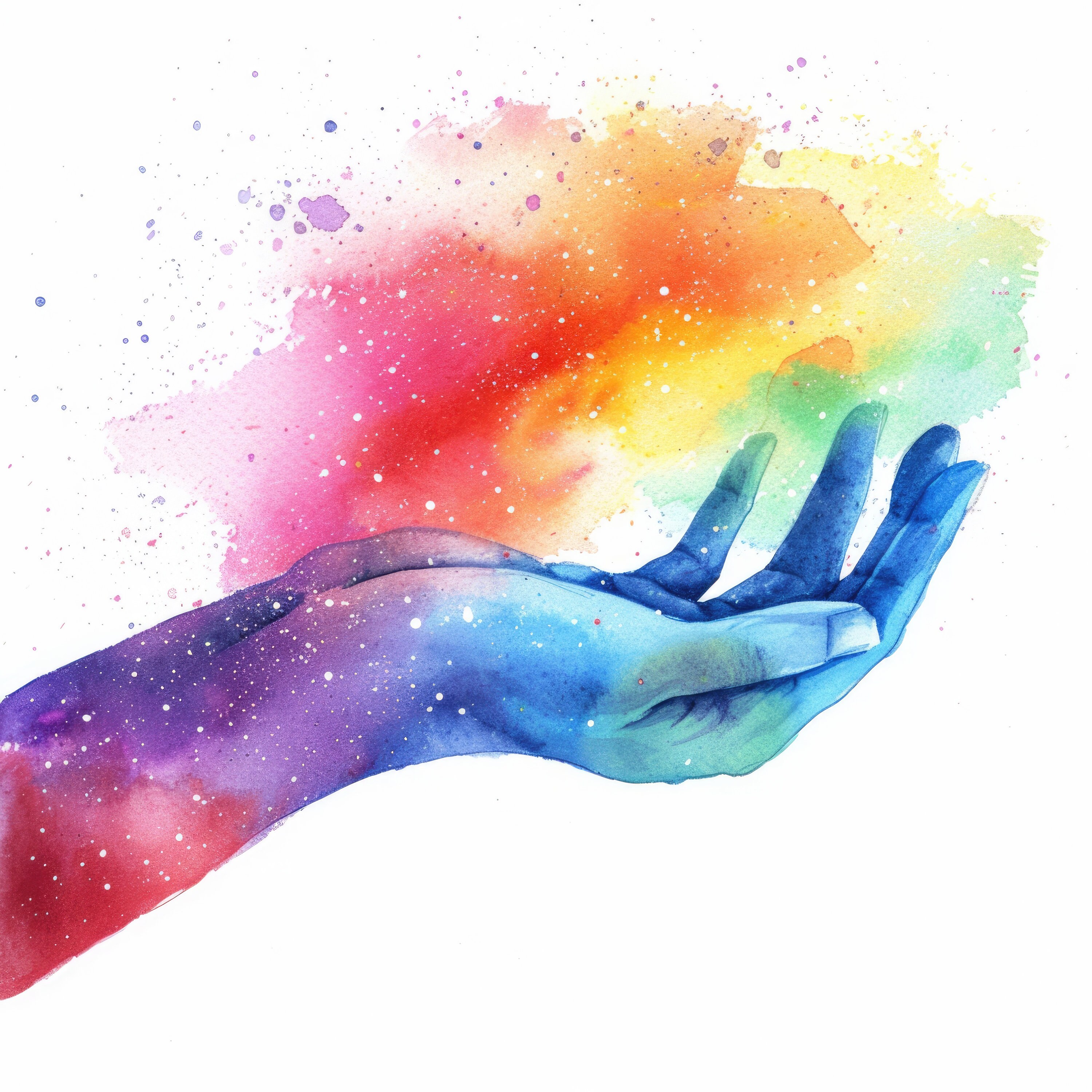 Hand Clipart Watercolor Counting Clipart Hands Clipart Digital Download ...