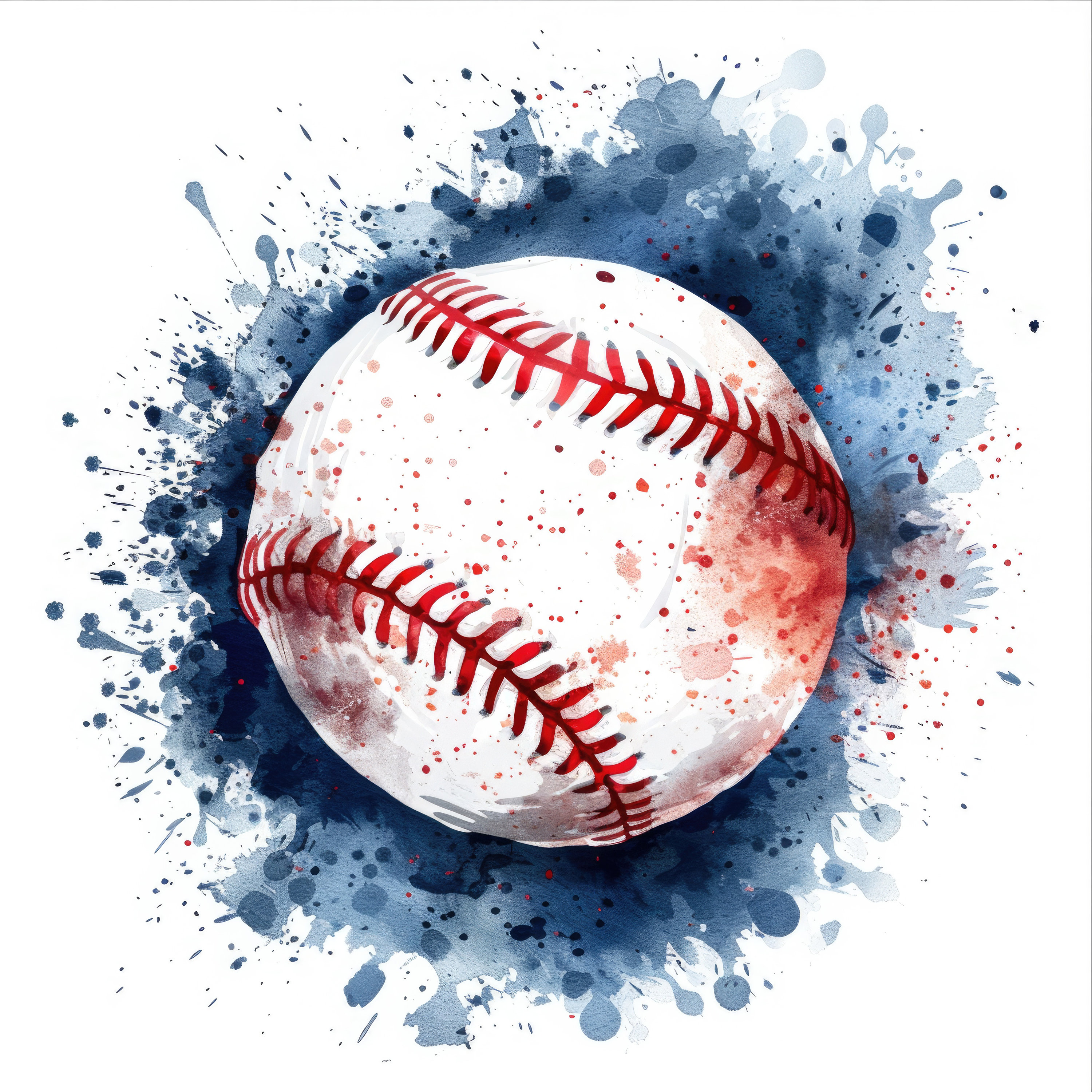 Baseball Clipart, Sports Graphics, Watercolor Clip Art Digital Download ...