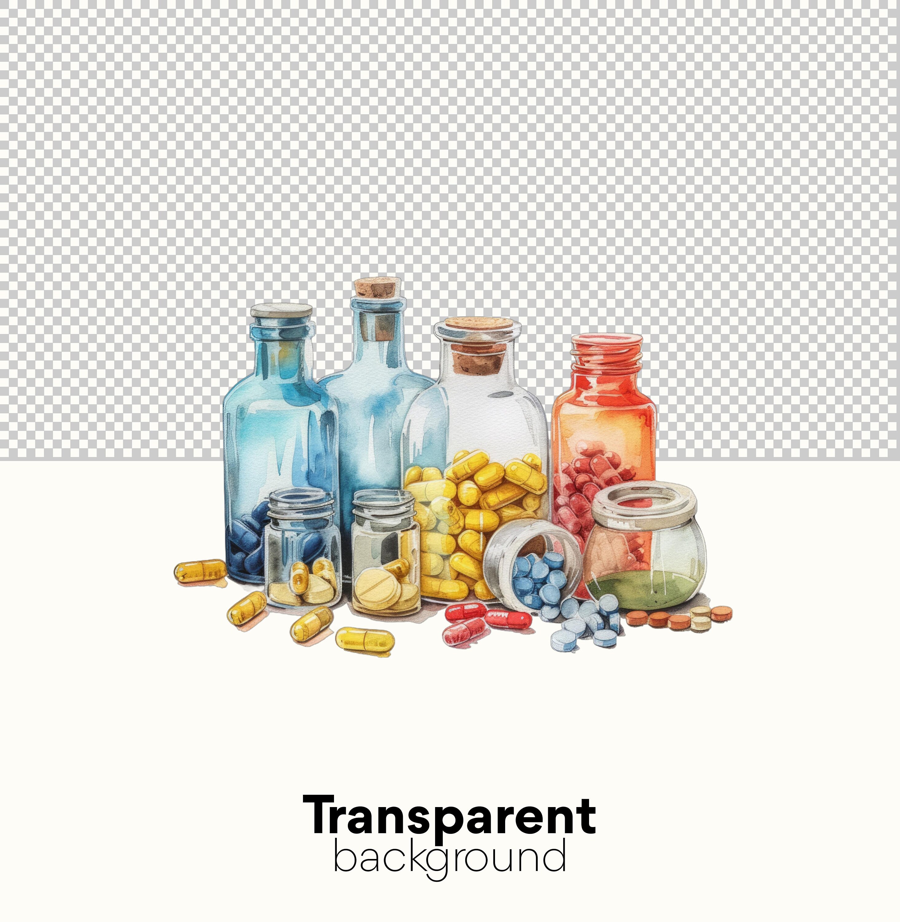 Pharmacy Clipart: Pills, Medication, Med Syringe Prescription Instant ...