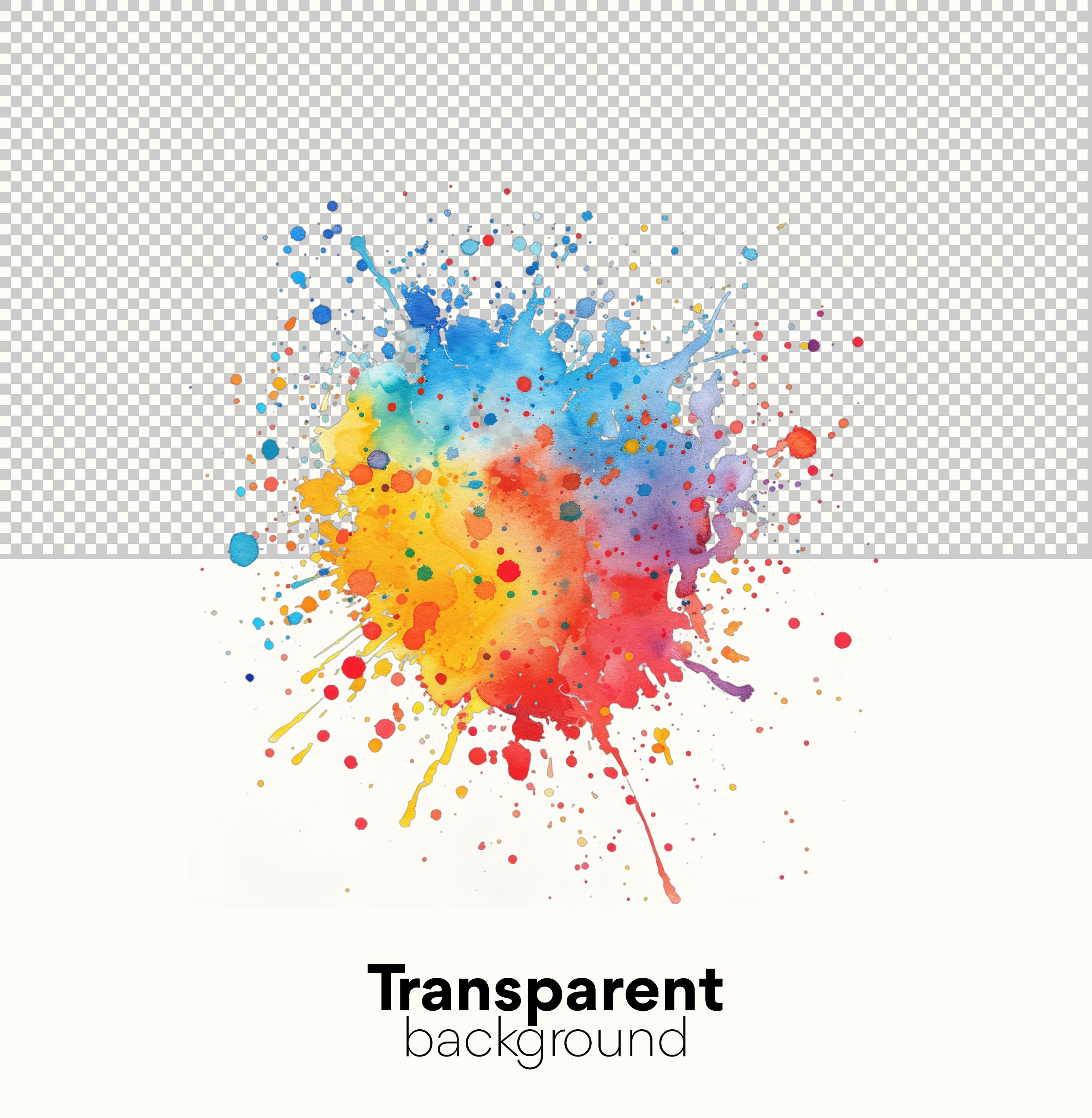 Paint Splatter Clipart, Watercolor Splash, Digital Scrapbook Paper ...