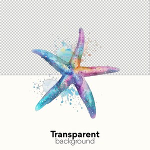 Starfish Clipart: Digital Download, Commercial Use Watercolor Starfish ...