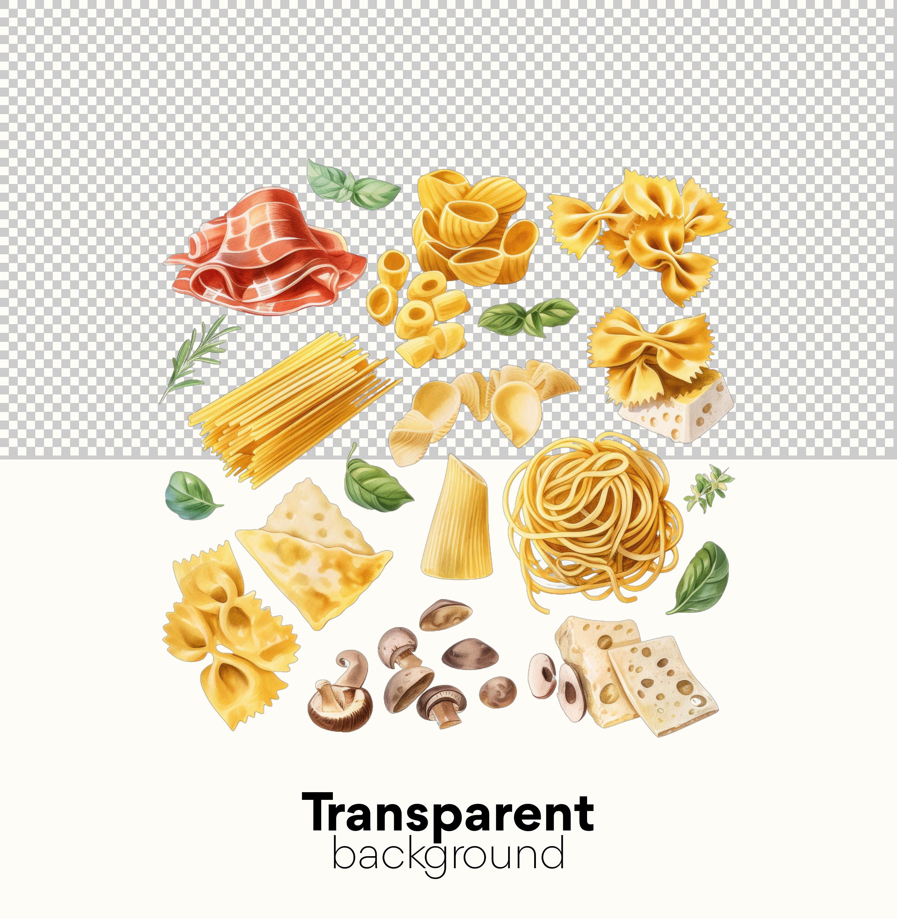 Pasta Clipart: Italian Food, Pizza, Ravioli, Spaghetti, Lasagna ...