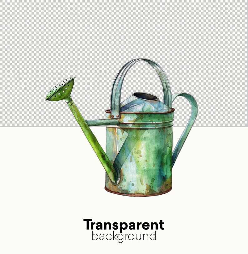 Watering Can Clipart Bundle: Garden and Spring Floral Digital Clipart ...